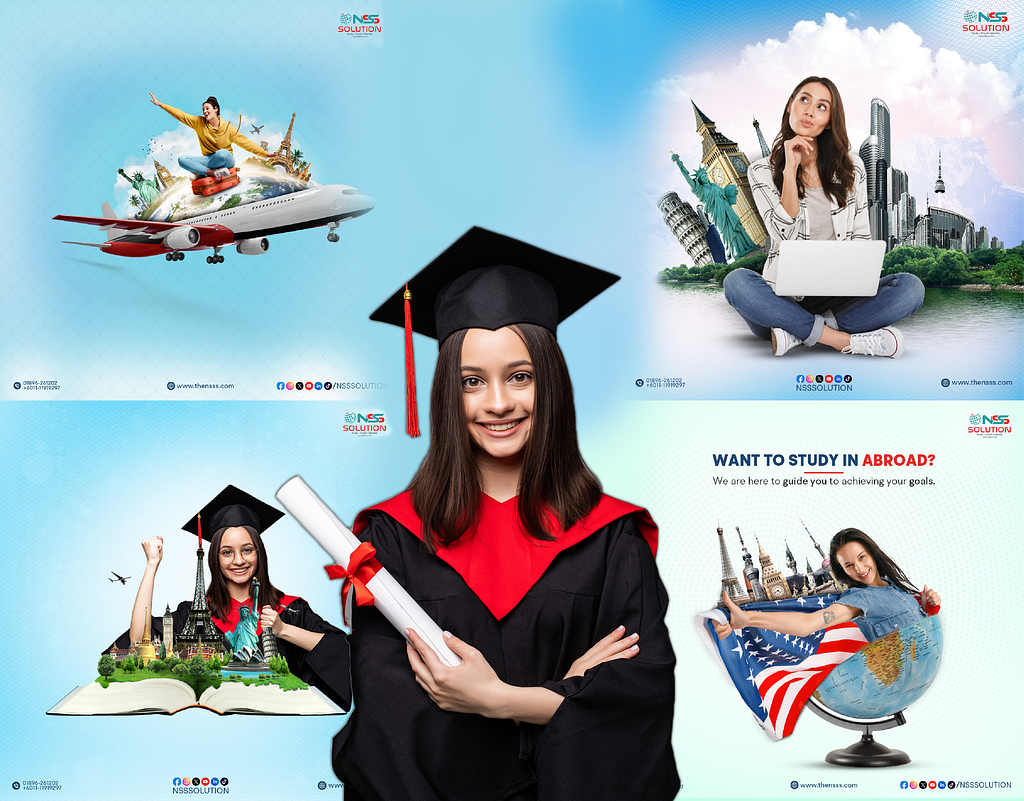 Study Abroad Poster | NSS Solution | Travel Poster by Md Sakib Hasan on ...