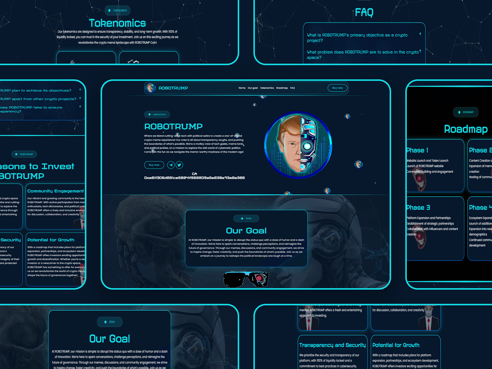 RoboTrump Meme Coin Landing Page by Adebayo Toheeb on Dribbble