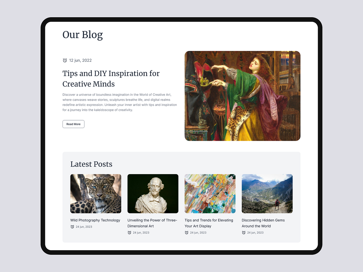 Blog UI designs, themes, templates and downloadable graphic elements on ...