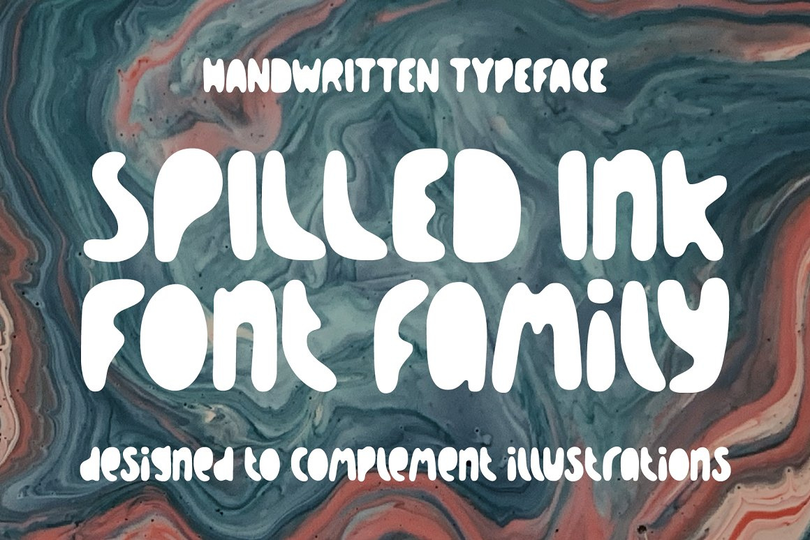 Spilled Ink Typeface by Creative Font Template on Dribbble