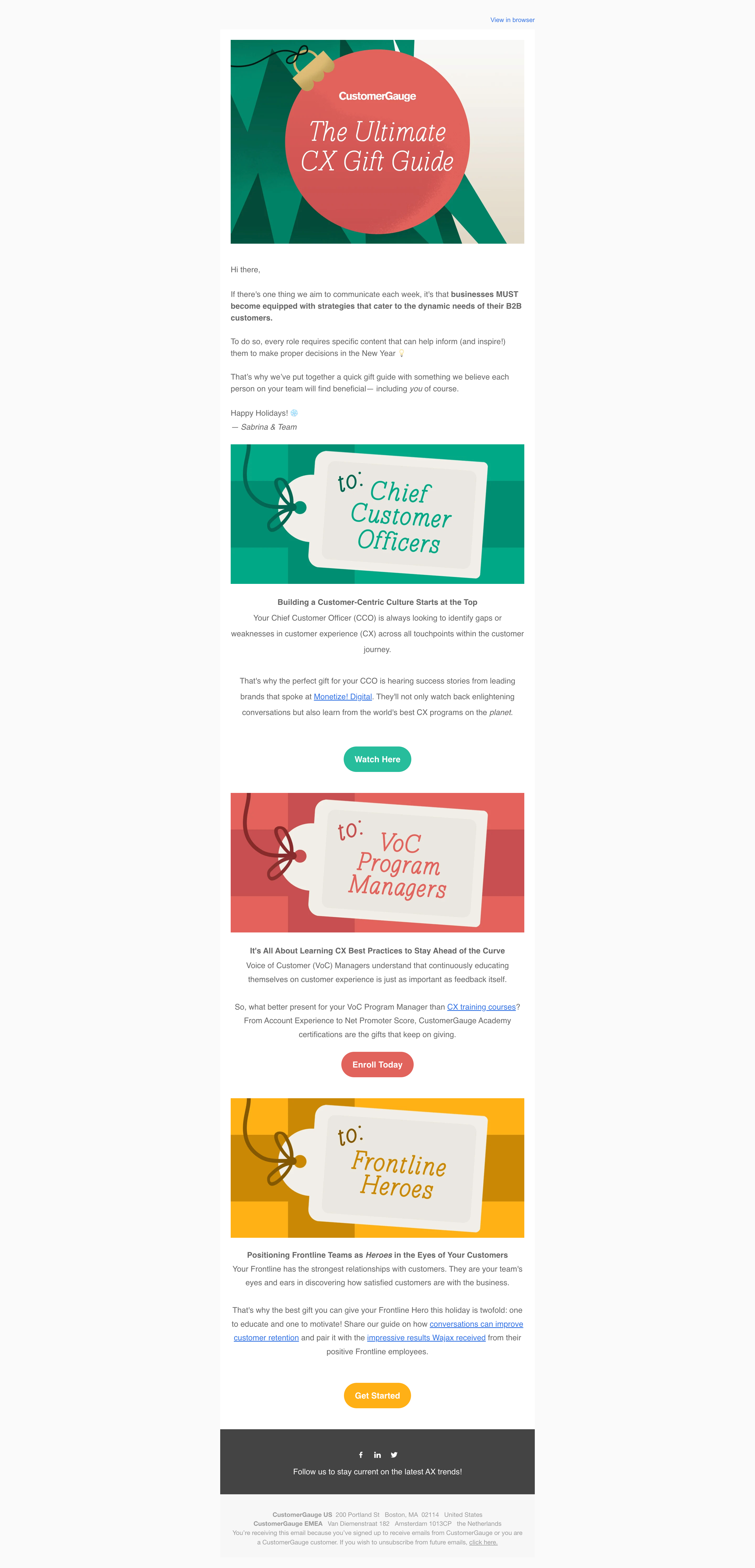 The Ultimate CX Gift Guide Email-2023 by Taylor on Dribbble