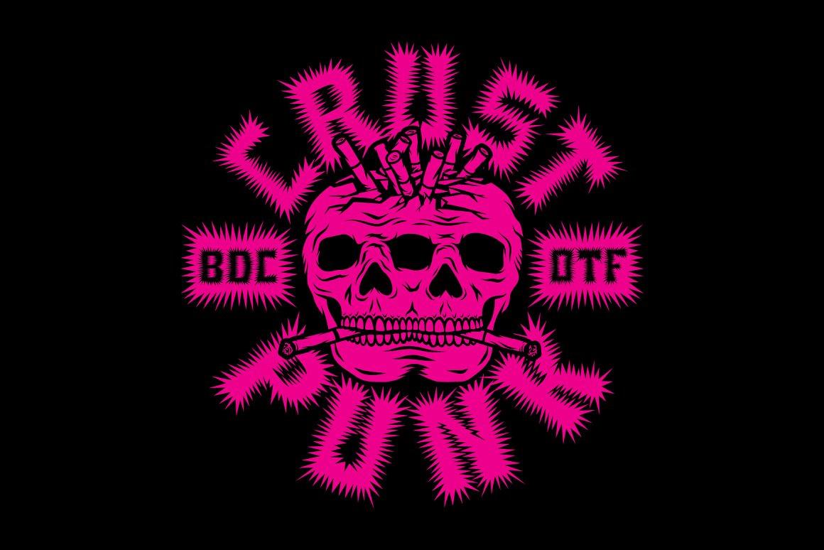 Crust Punk Display Font by Creative Design Master on Dribbble
