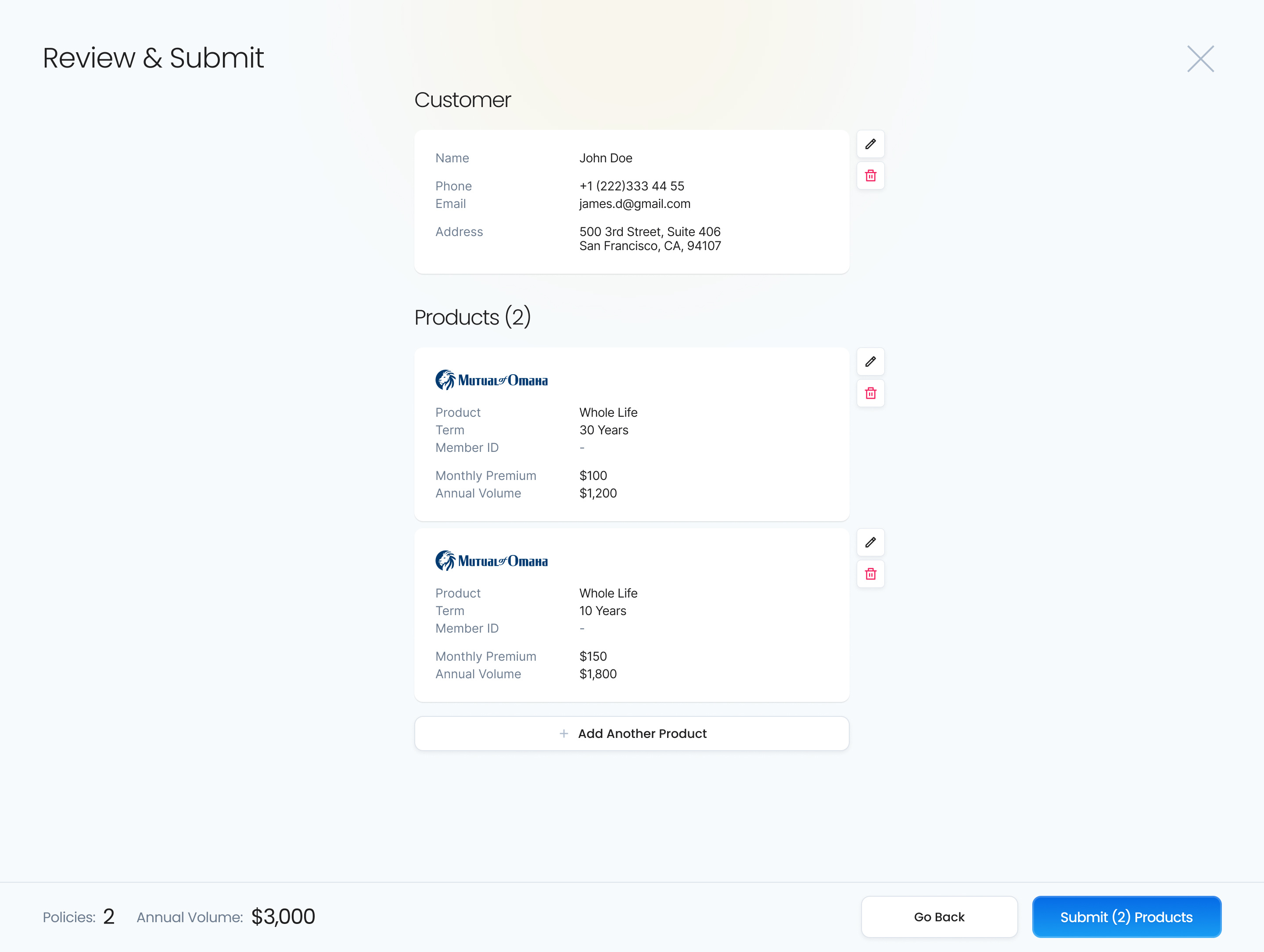 Sale Submission Flow - Insurance Web App (B2B) by Alex Gilev on Dribbble
