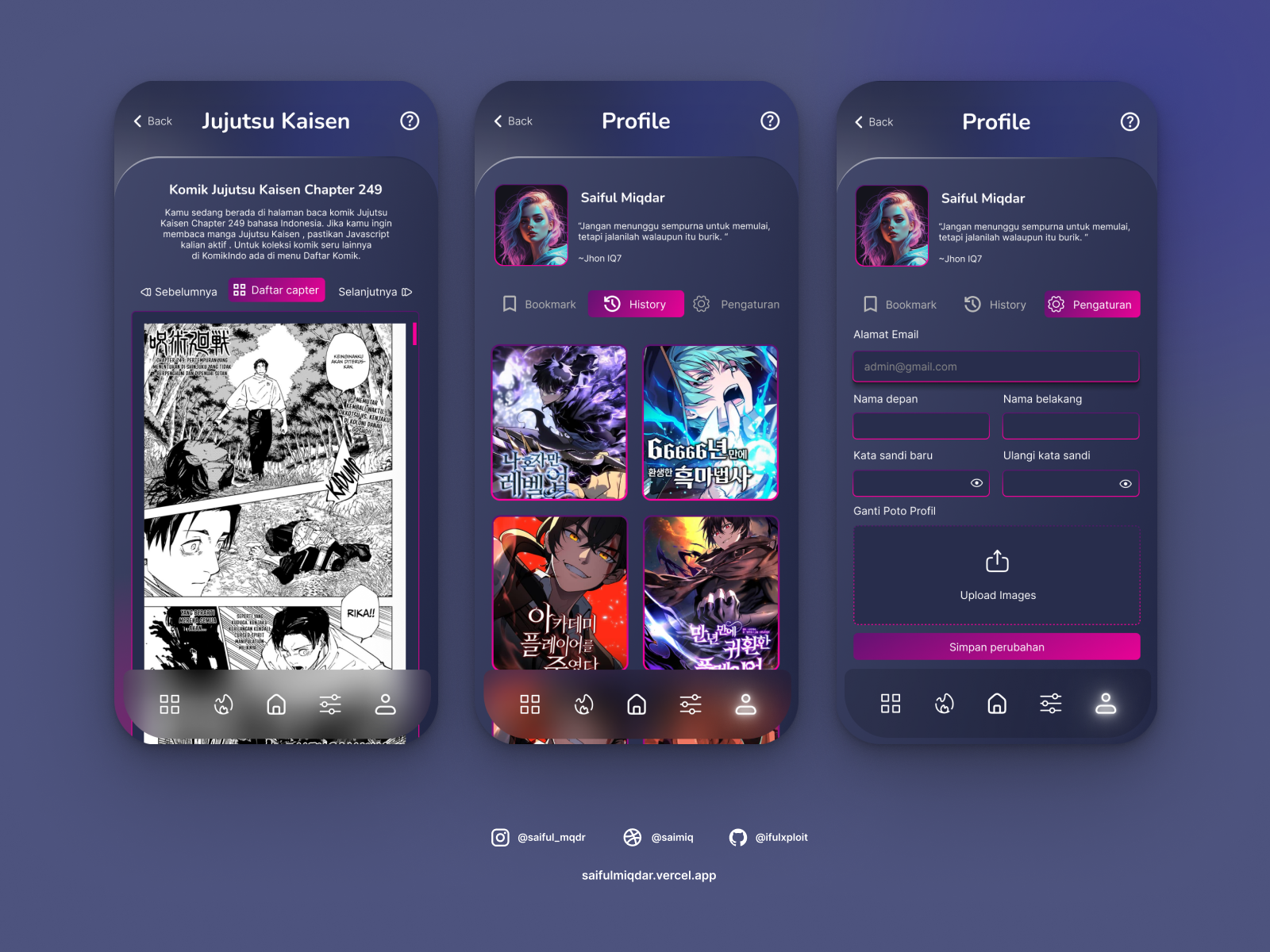 Komikindo : UI Design for Mobile Comic Application by Saiful Miqdar on ...