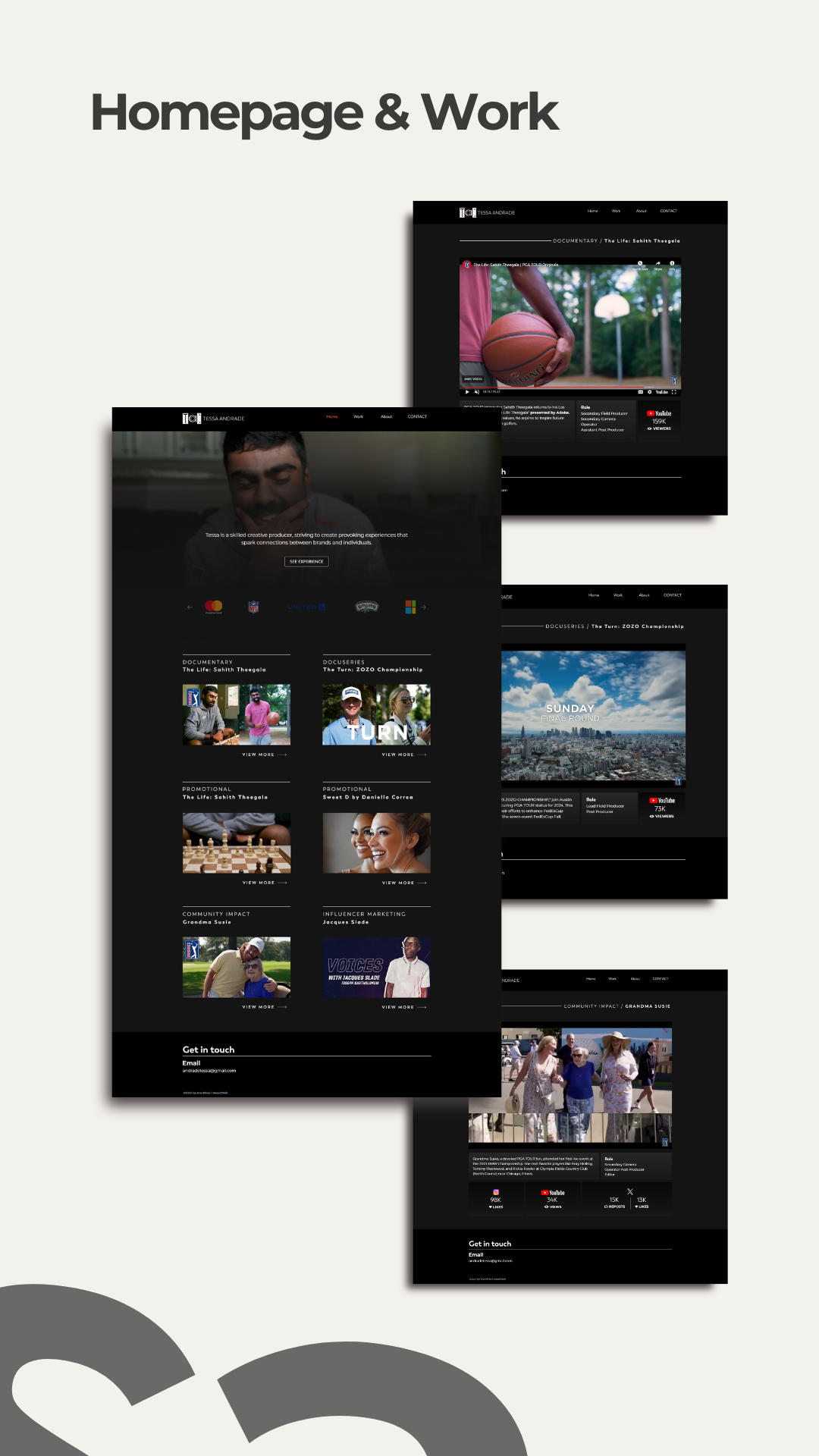 Videography Website Redesign by Ana Mirea on Dribbble