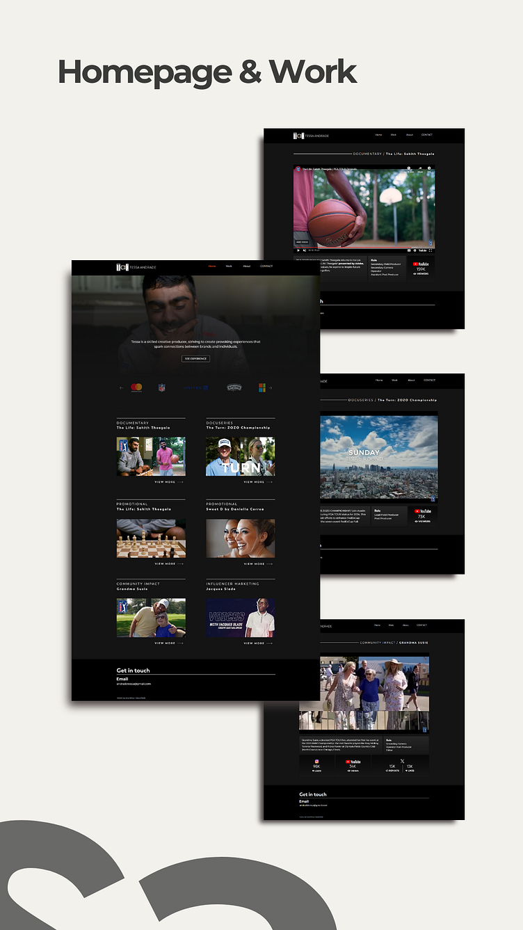 Videography Website Redesign by Ana Mirea on Dribbble