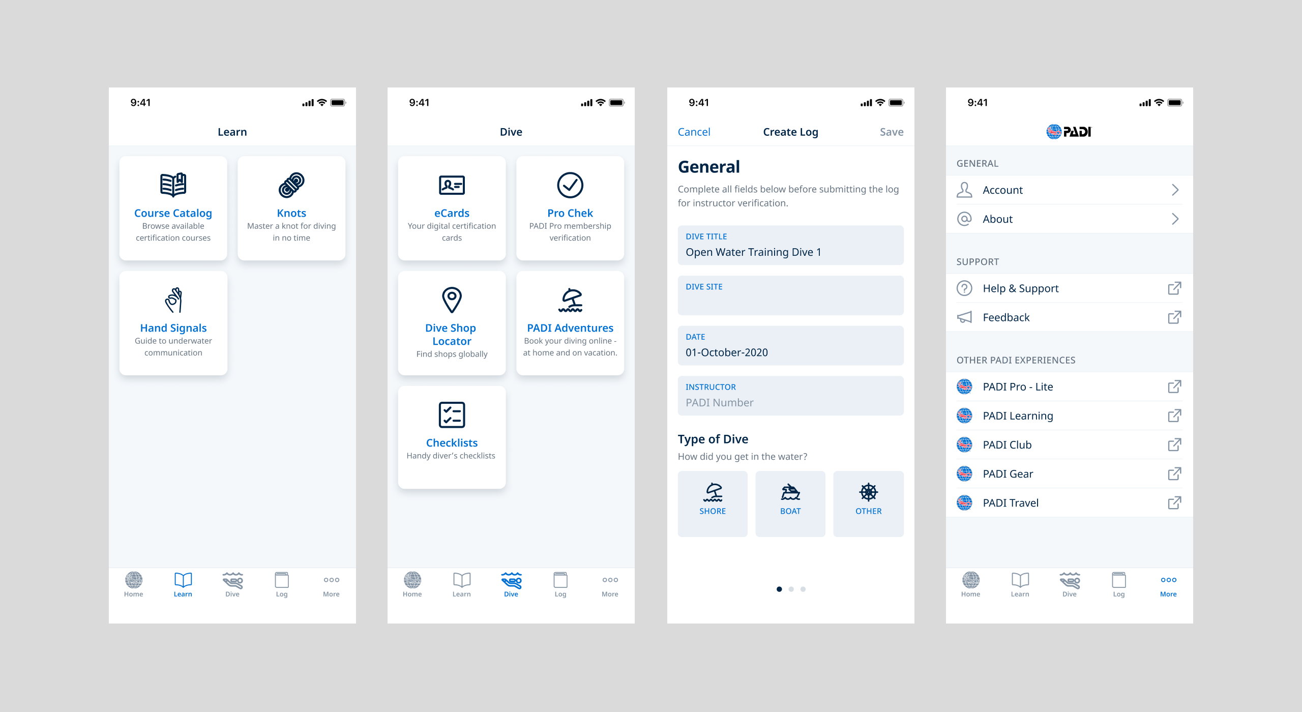 PADI - Mobile APP by David Nguyen on Dribbble