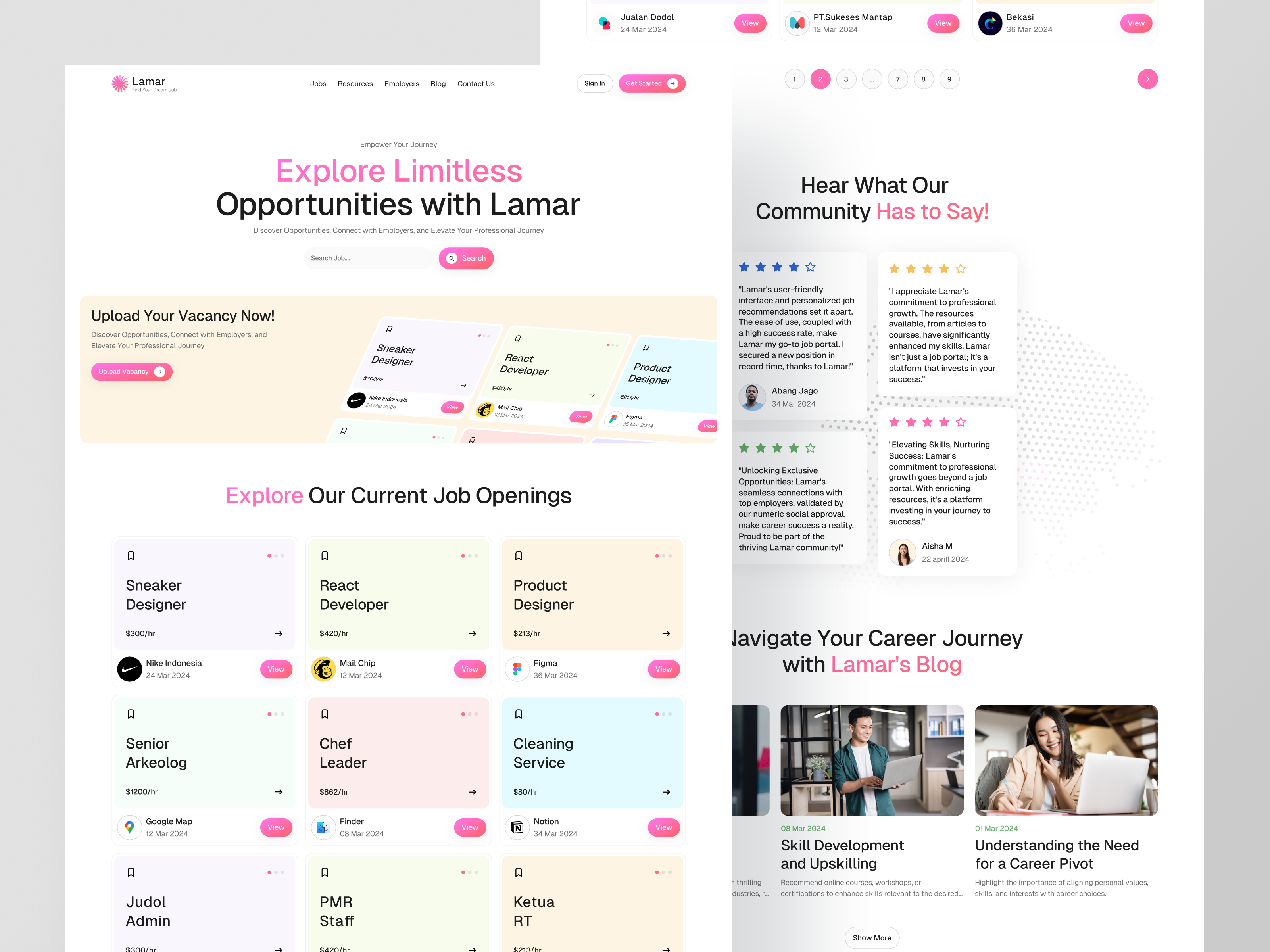 Lamar - Jobs Page by BimGraph🐊 for Kretya Studio on Dribbble
