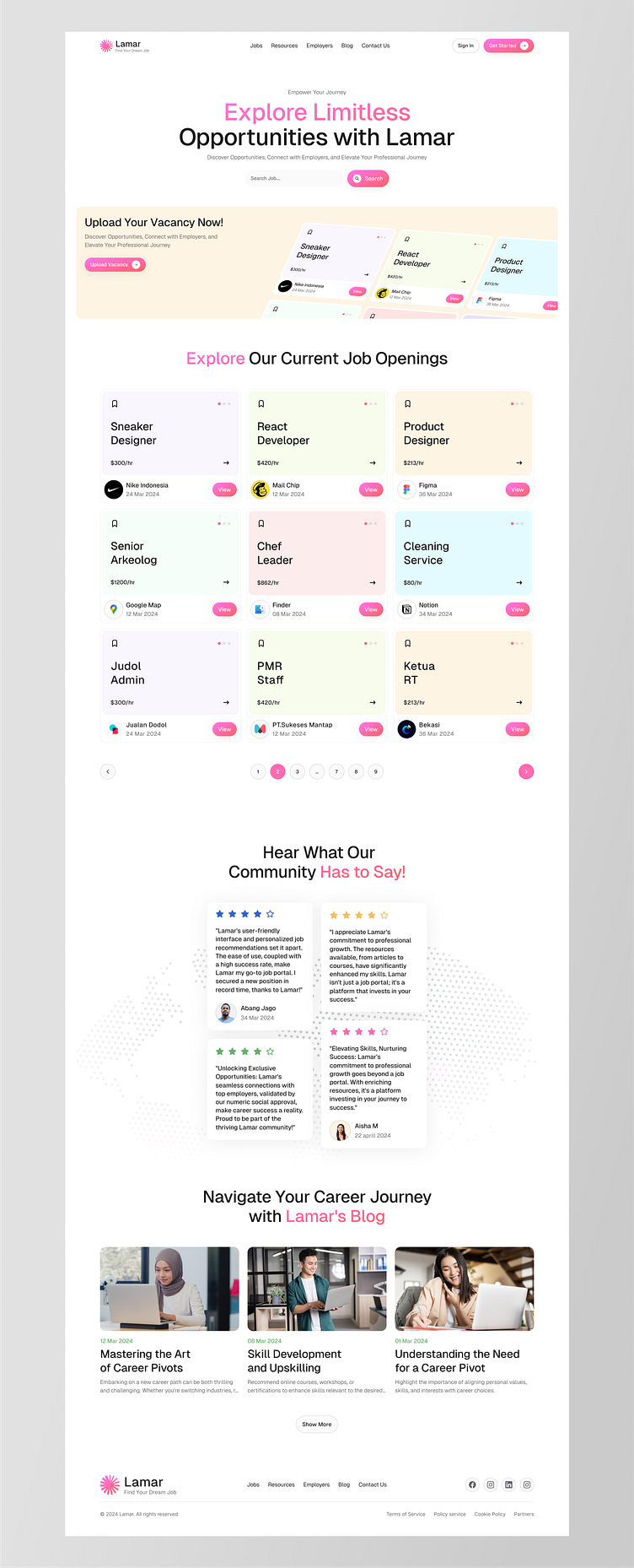 Lamar - Jobs Page by BimGraph🐊 for Kretya Studio on Dribbble