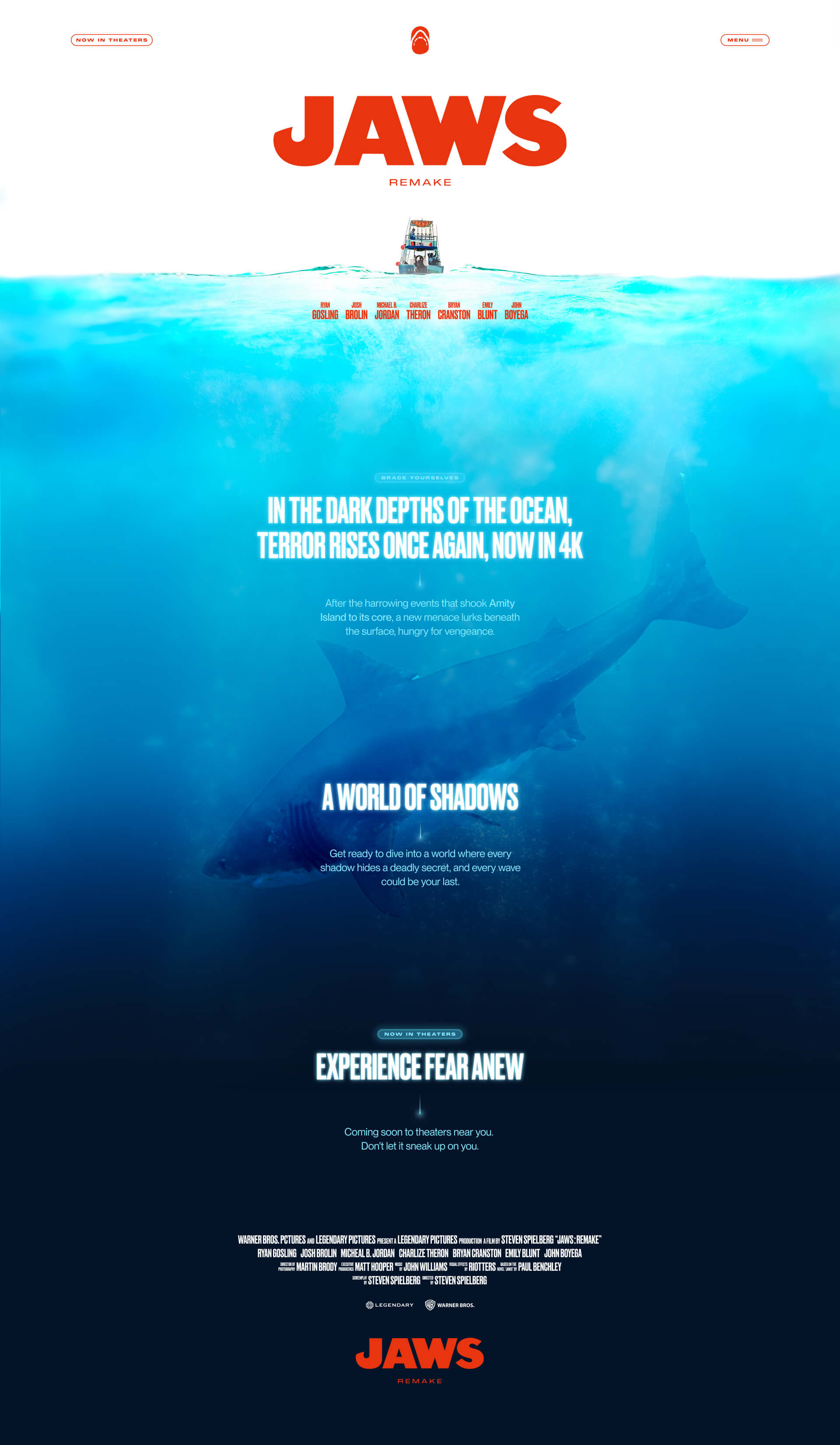 JAWS: Remake - Website Concept by Paweł Drzewiecki for Riotters on Dribbble