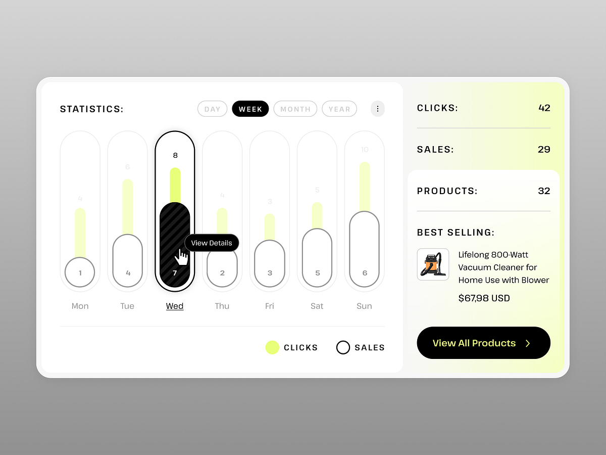 Statistics UI designs, themes, templates and downloadable graphic ...
