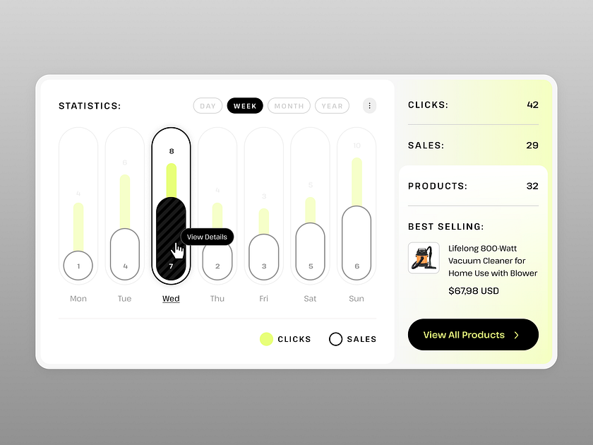 Statistics UI designs, themes, templates and downloadable graphic ...