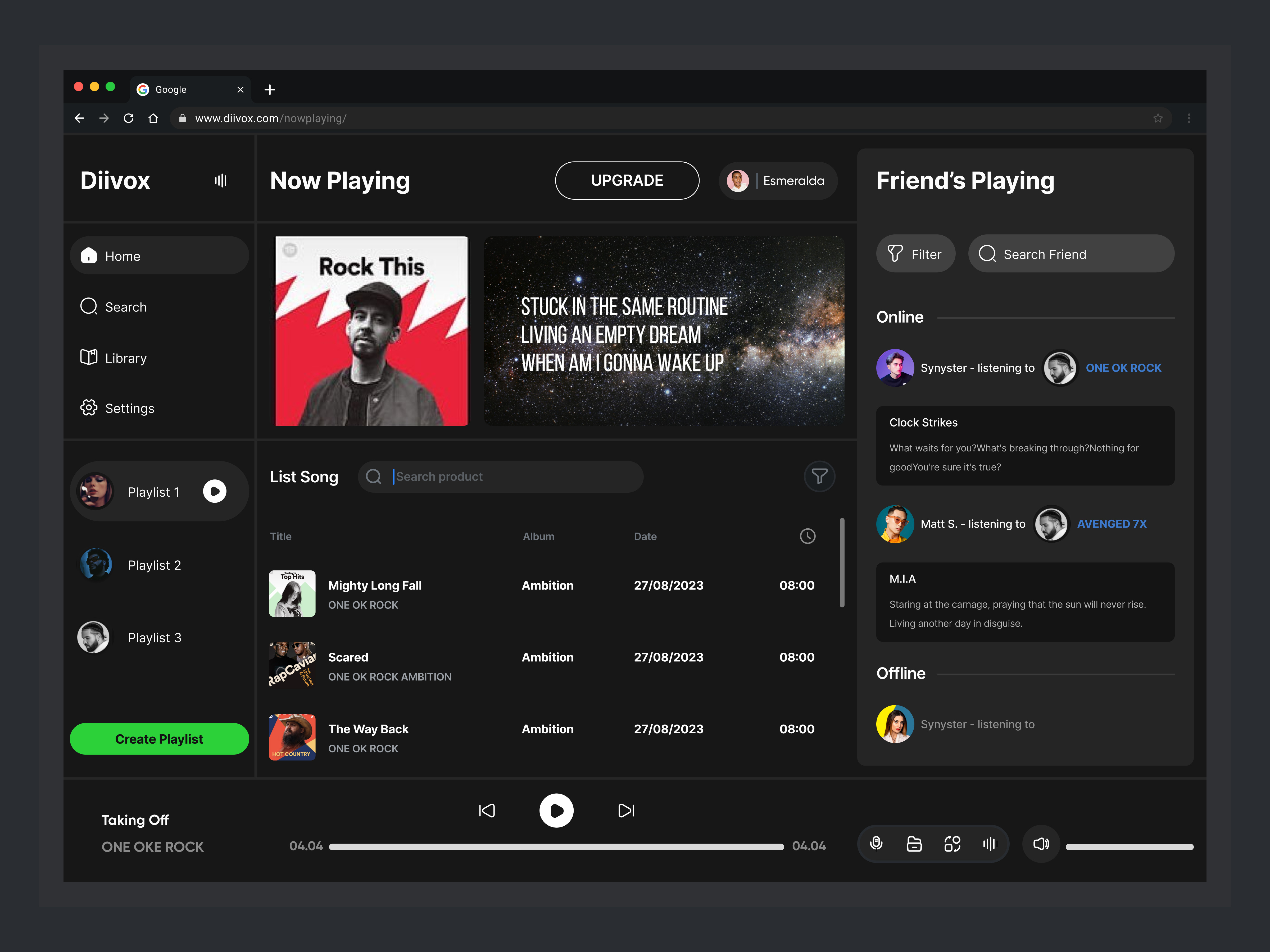 Diivox - Music Player web App UI Design by Md. Golam Kader on Dribbble