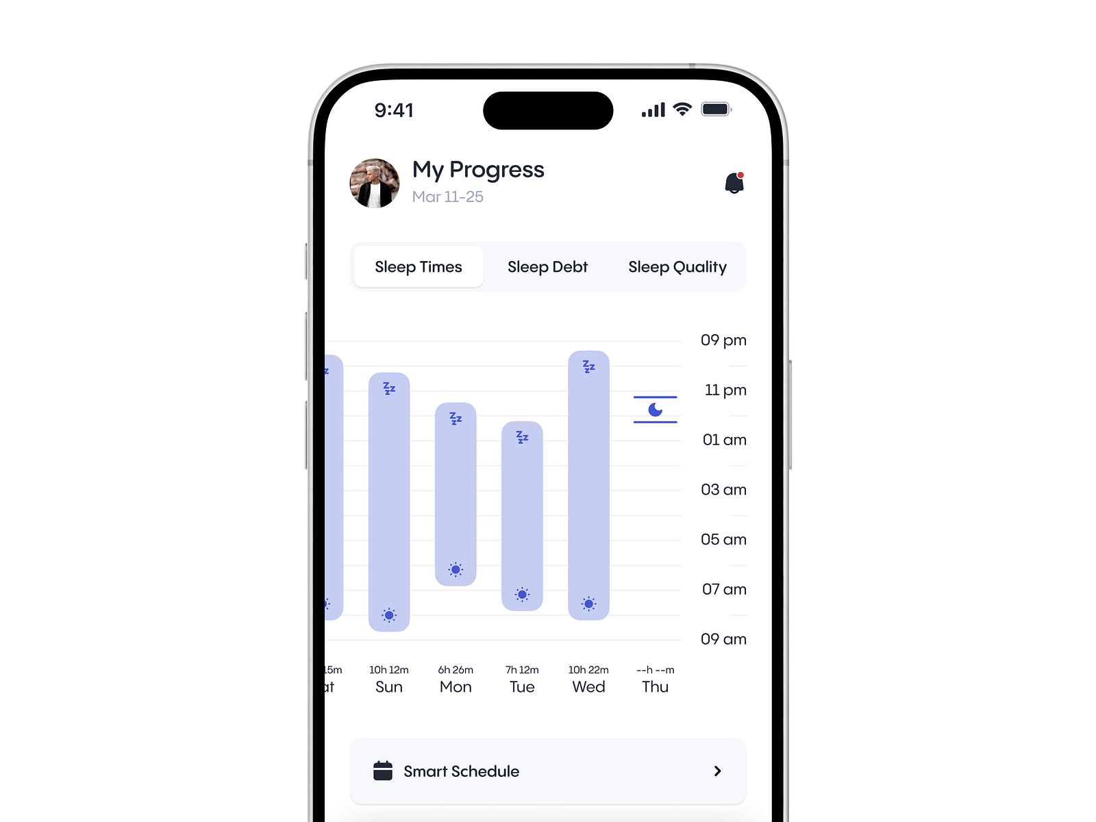 Sleep Tracker App by Conceptzilla on Dribbble
