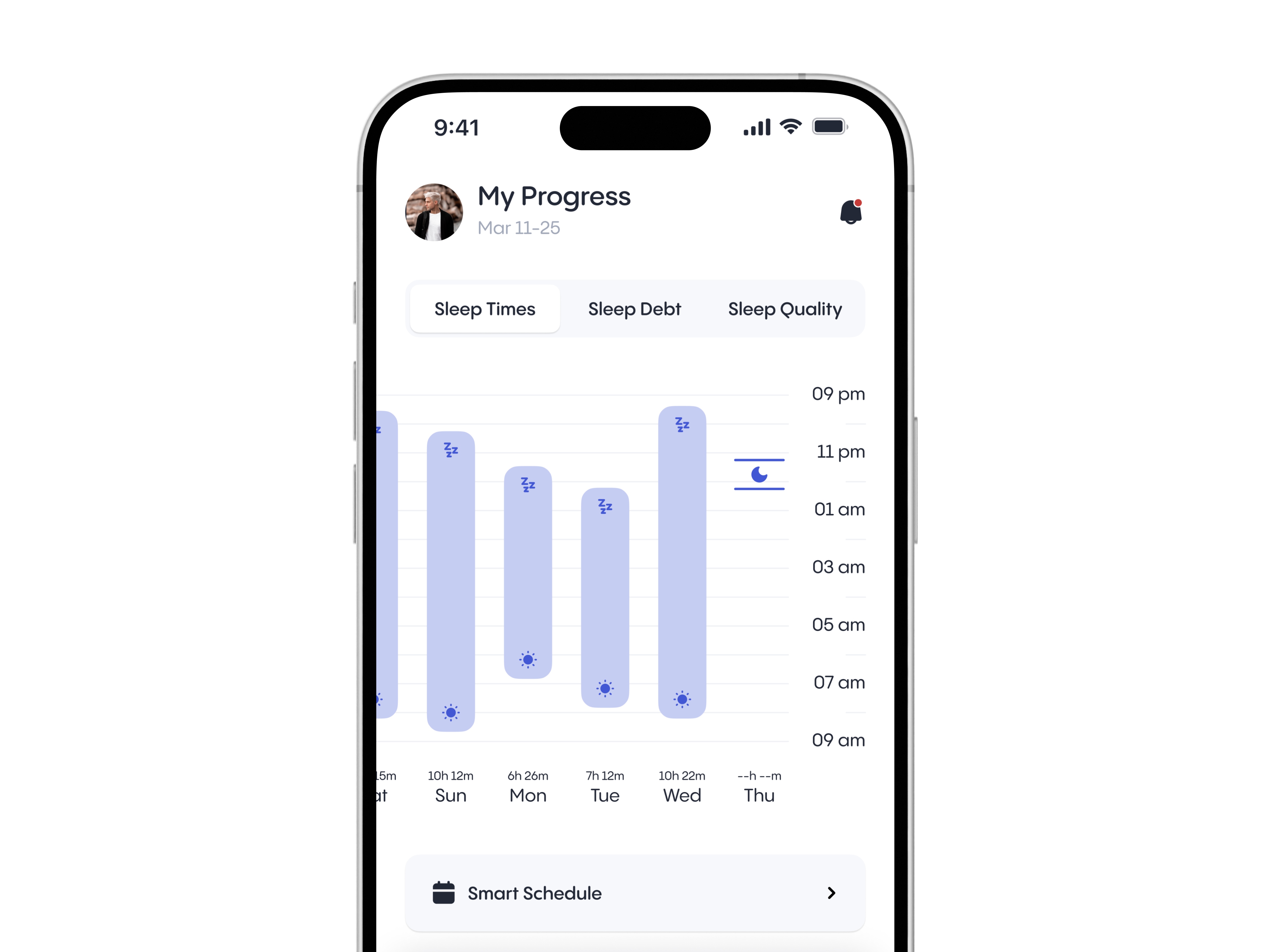 Sleep Tracker App by Conceptzilla on Dribbble