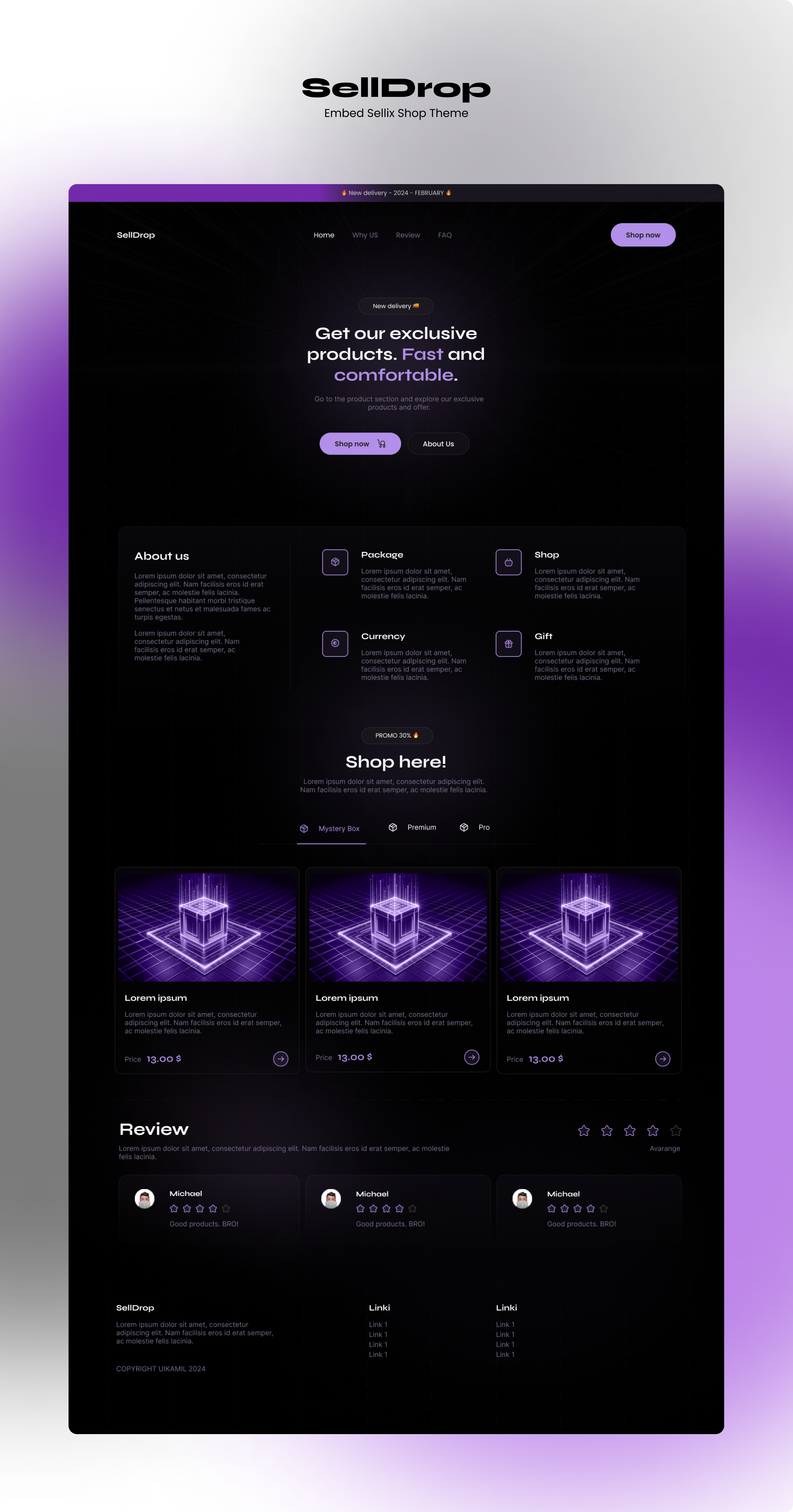 SellDrop - Sellix Shop Template by uikamil on Dribbble