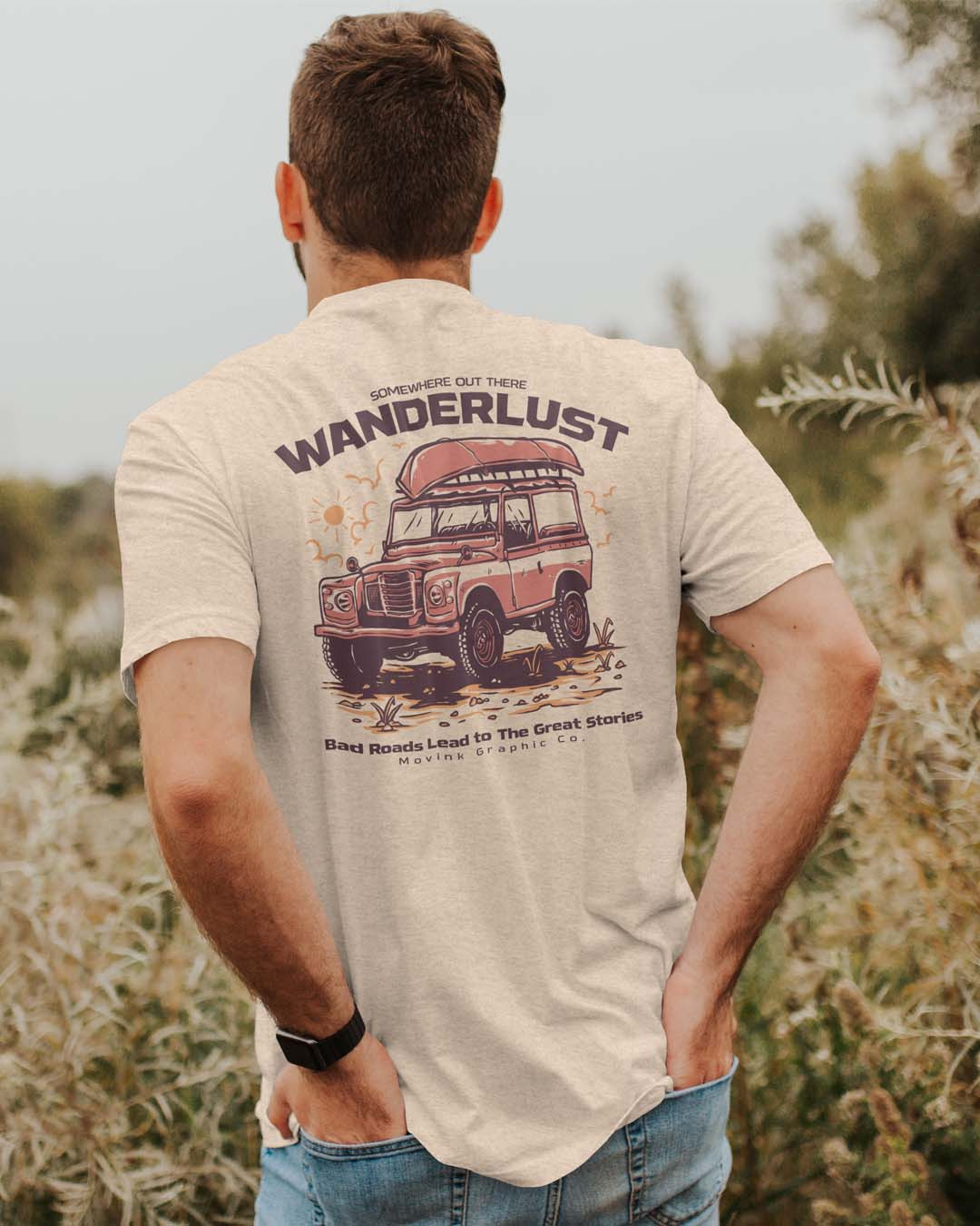 Vintage Retro Land Rover with Canoe on The Roof Illustration by Movink ...