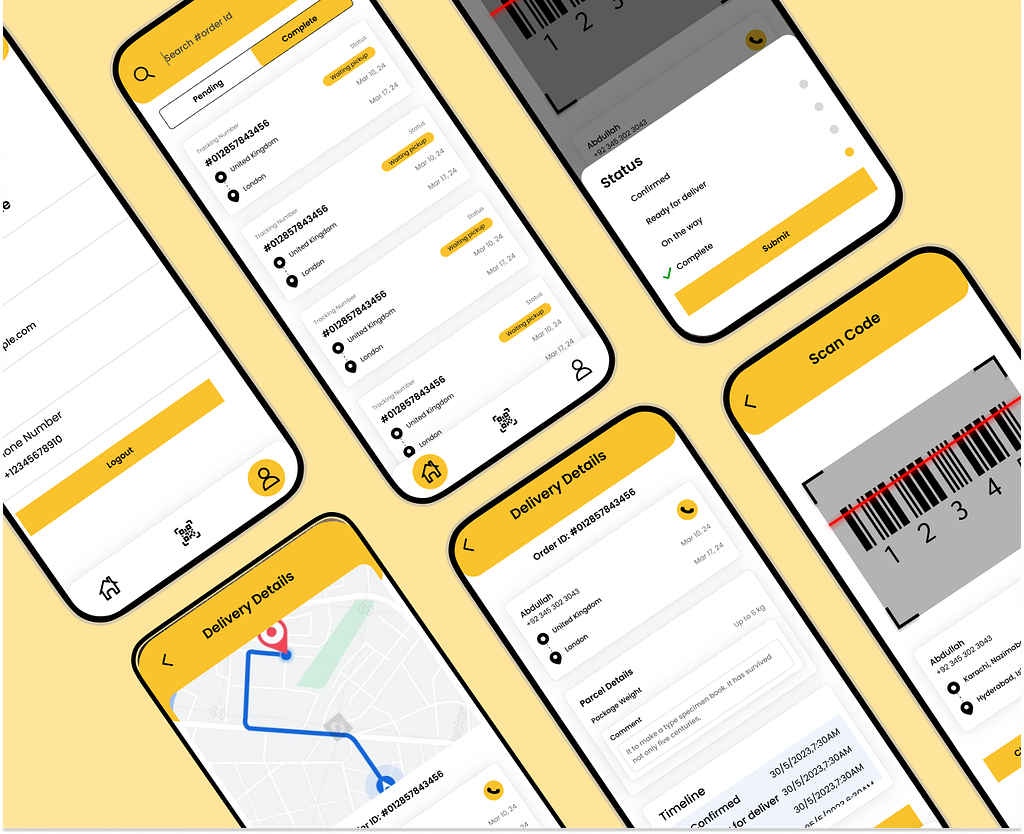 Parcel Delivery App UI Design by Ahsan Abrar on Dribbble