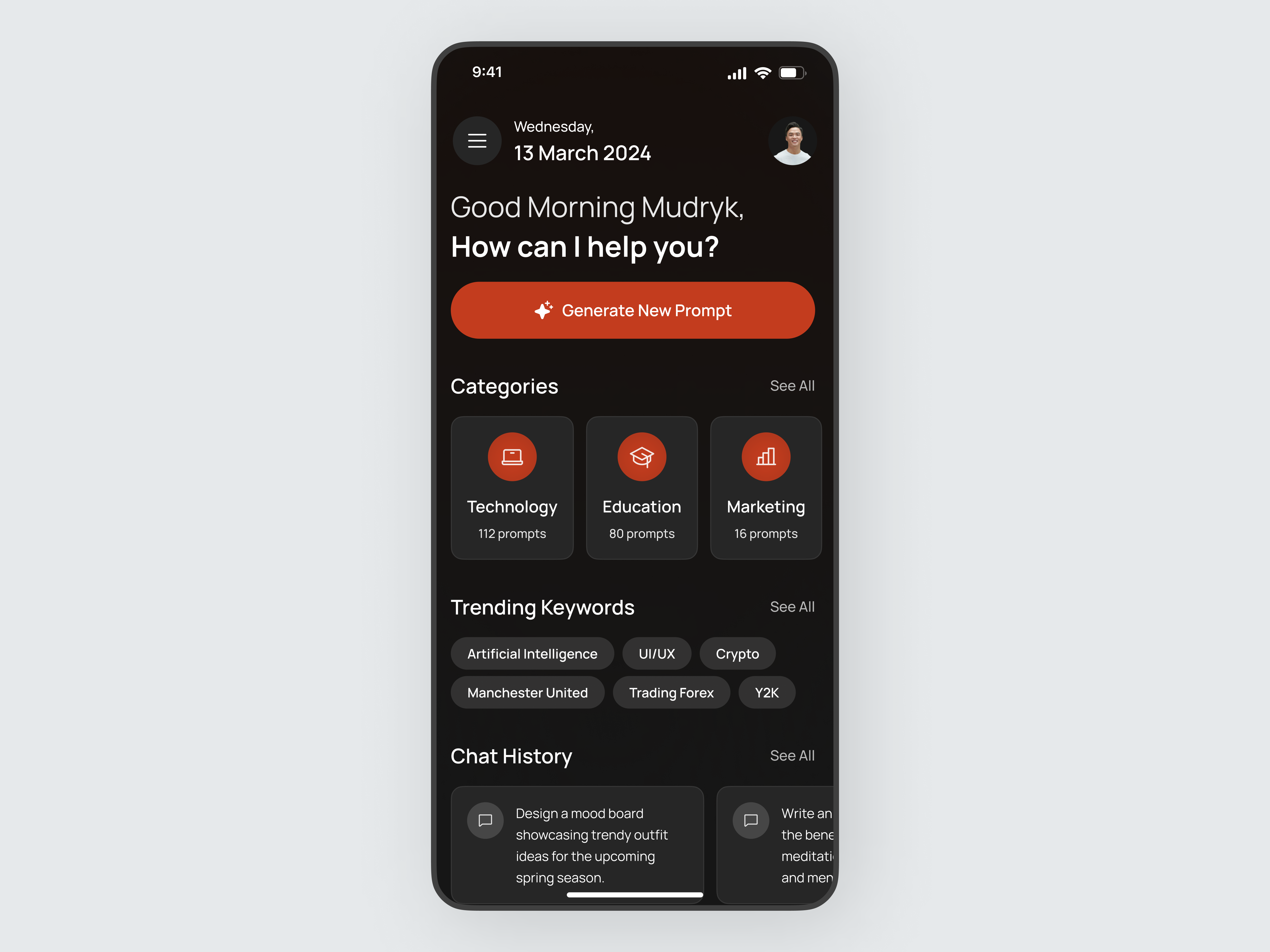 Dialogix - AI Chatbot Mobile App by Elfan 🥑 for ItWorks Agency on Dribbble