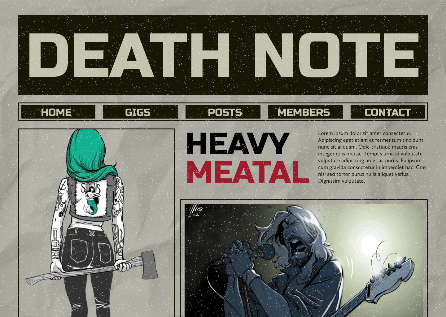 Death Note Band Mock-Up by Curtis on Dribbble