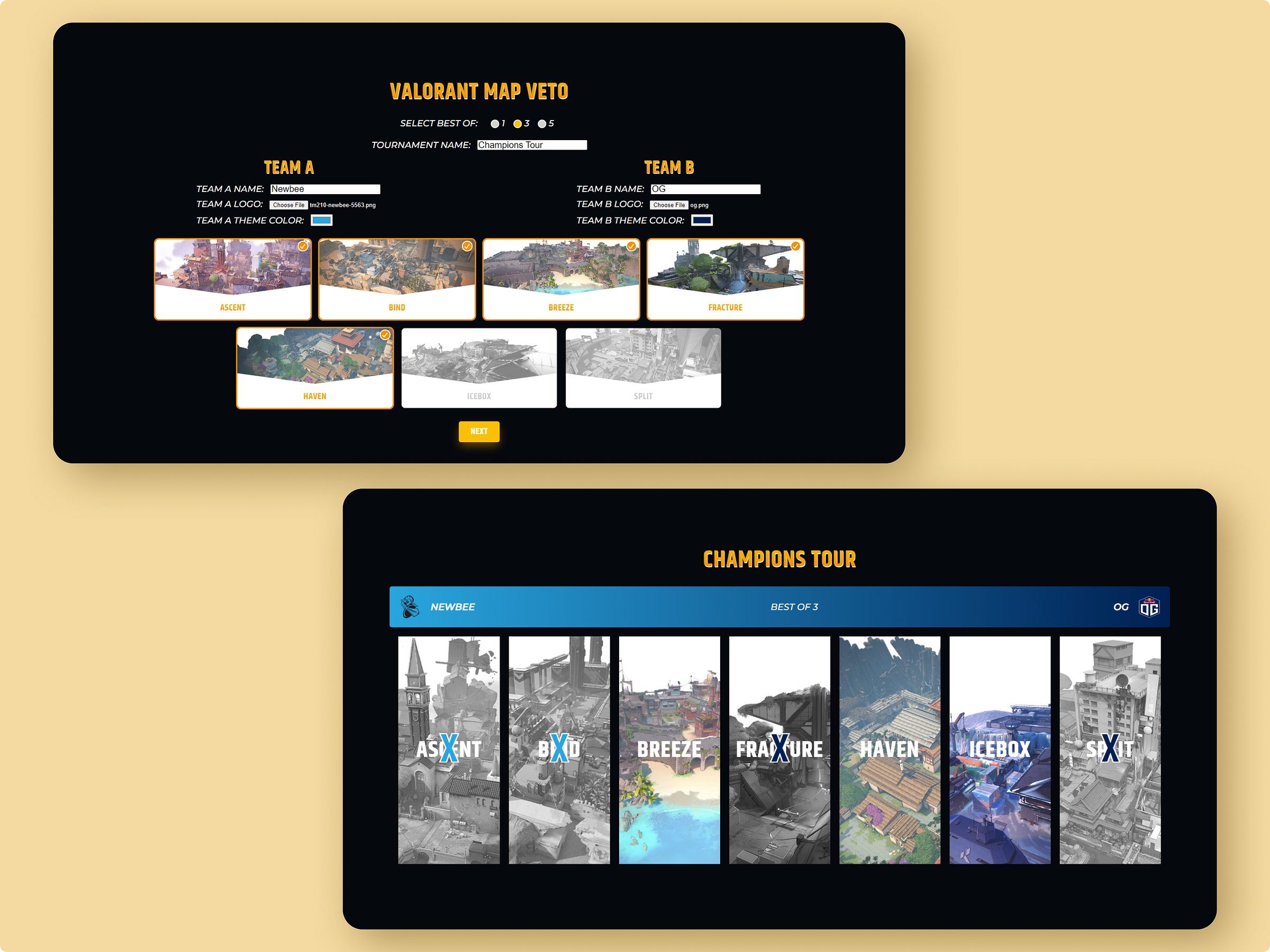 VALORANT Map Veto System by Sujoy on Dribbble