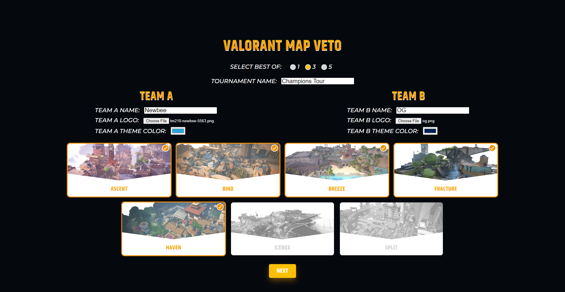 VALORANT Map Veto System by Sujoy on Dribbble
