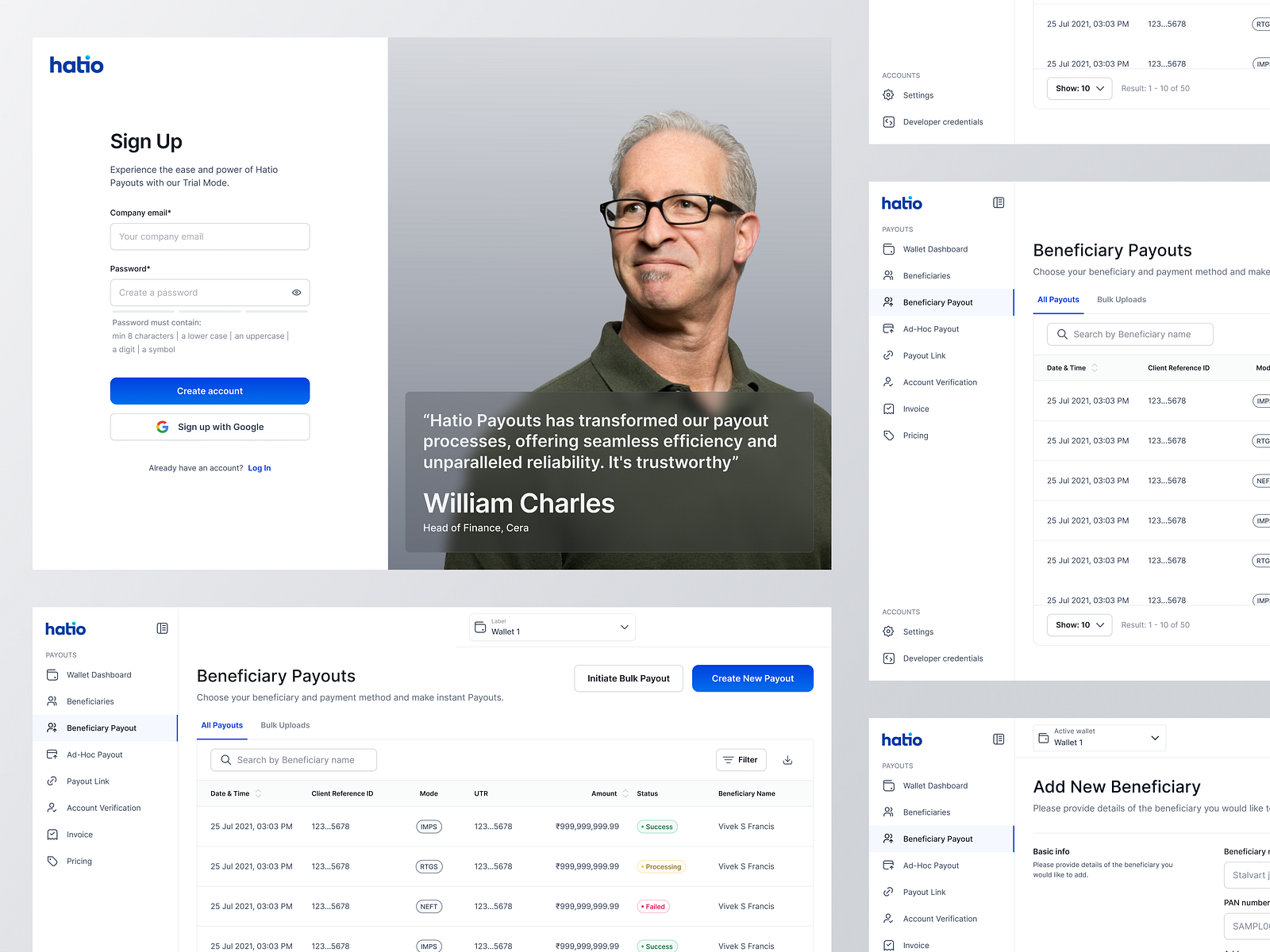 Hatio Payouts by Bala Kumaran on Dribbble