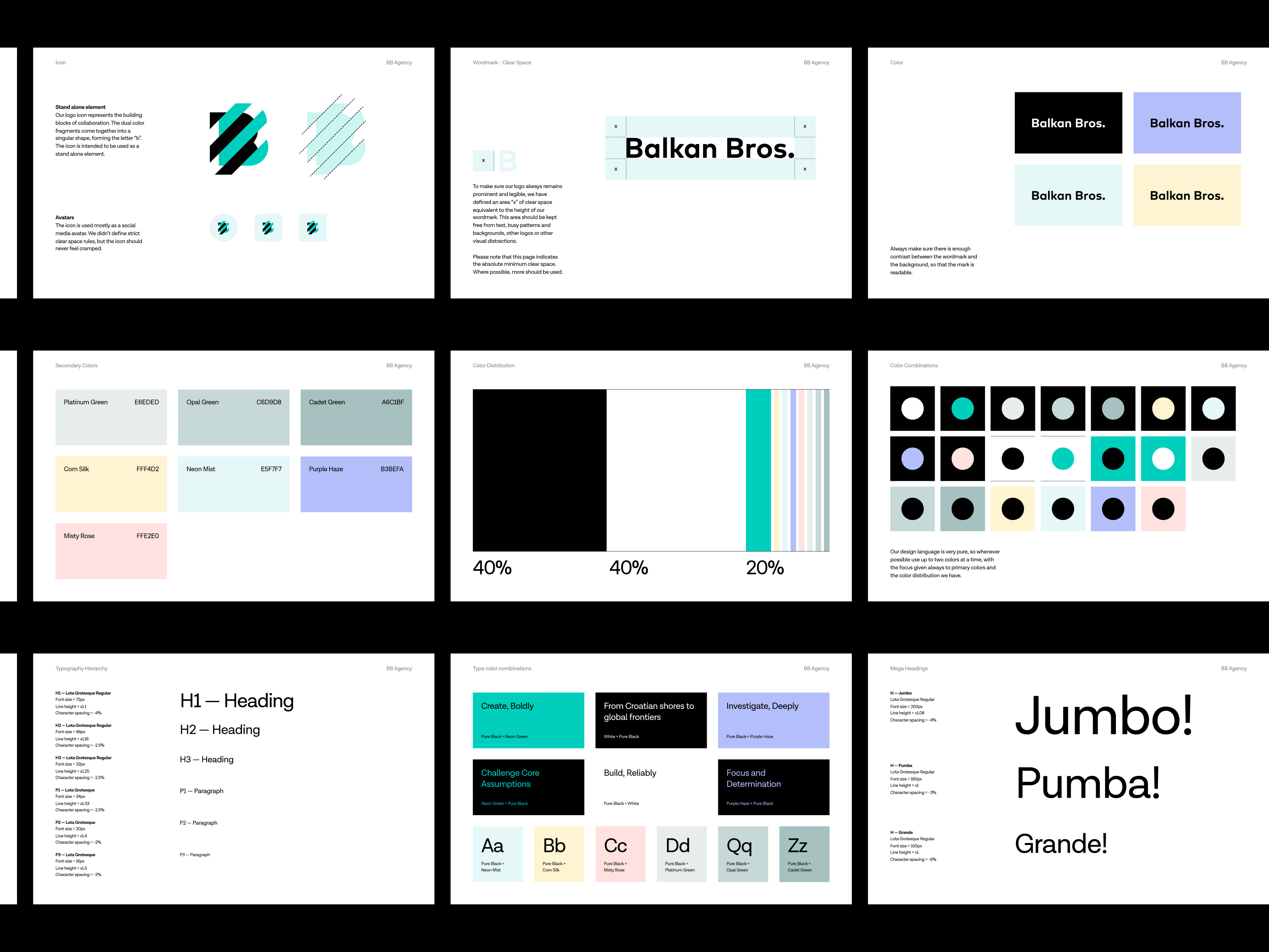 BB Agency - Brand Book by Michal Muller for Balkan Brothers on Dribbble