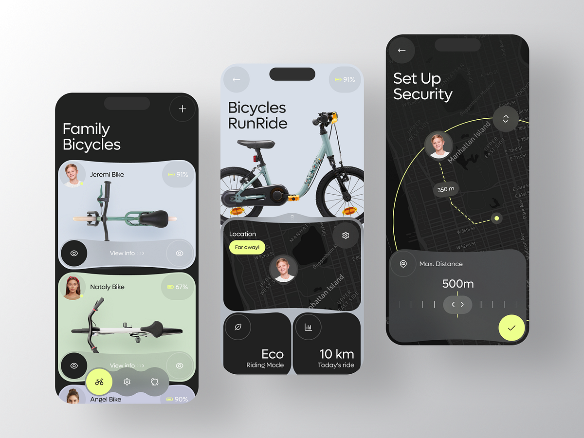 MyBike App - SaaS Bicycle Management by Jack R. for RonDesignLab ⭐️ on Dribbble