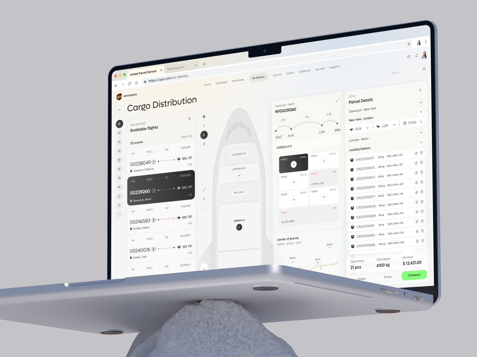 UPS Platform - Airfreight Delivery Dashboard by Jack R. for ...