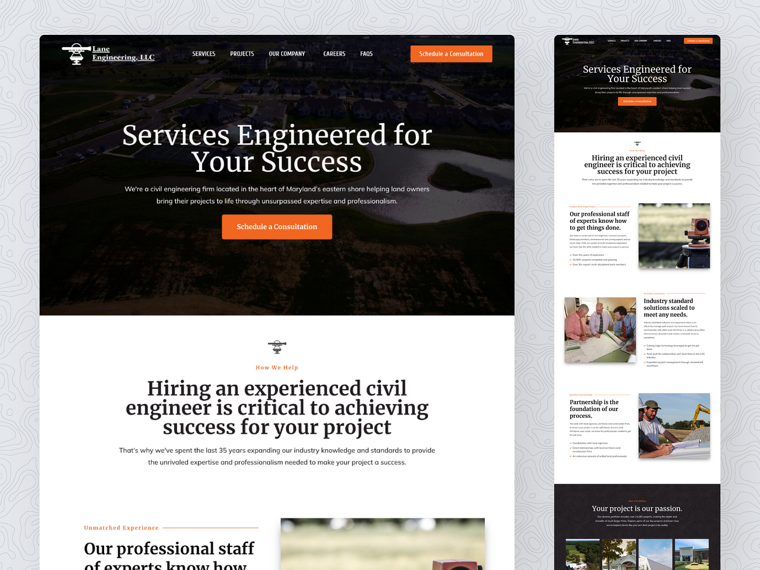 Civil Engineering Web Design by Donavon Sherry on Dribbble