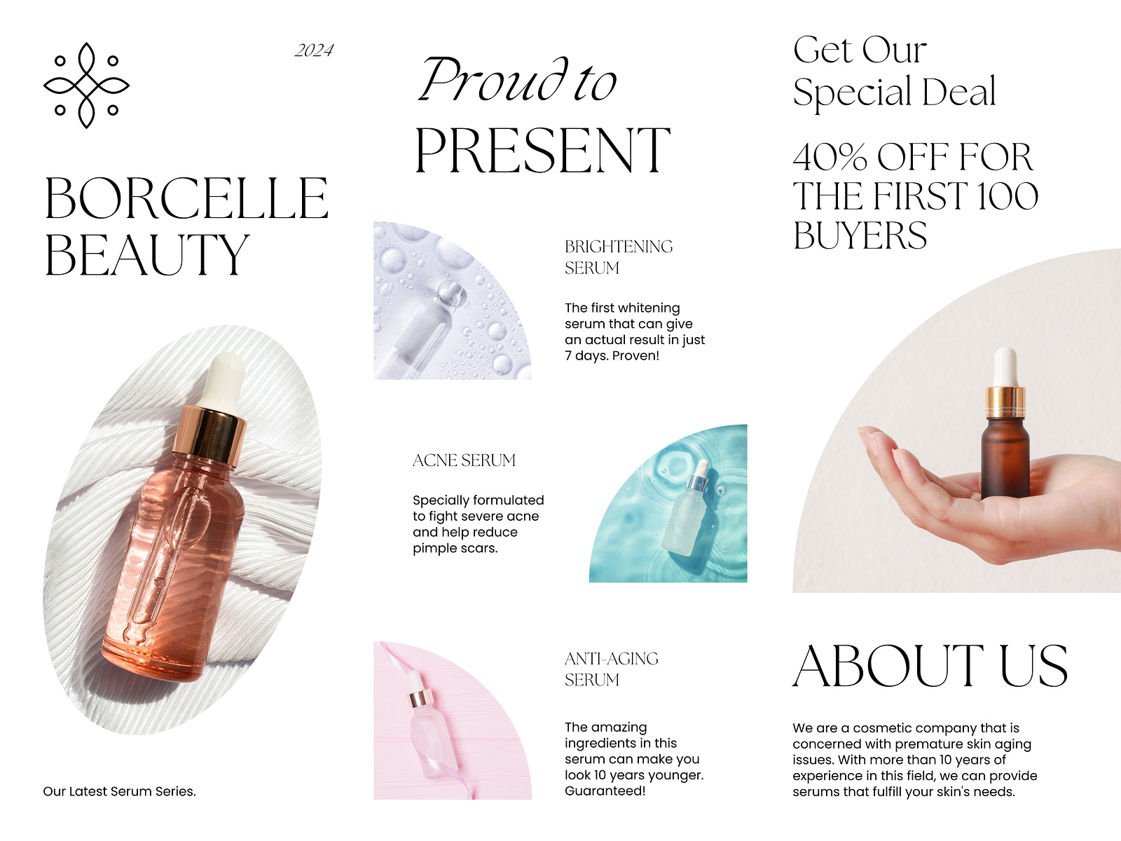 Trifold Brochure - Borcelle Beauty Minimalist Serum Skincare by Sal ...