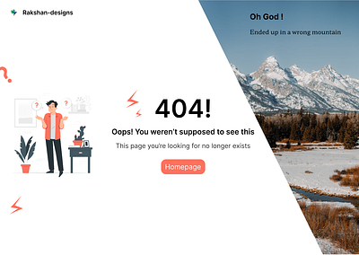 Error page design (Day 8 of UI Challenge) by Rakshan Vaishnav S on Dribbble