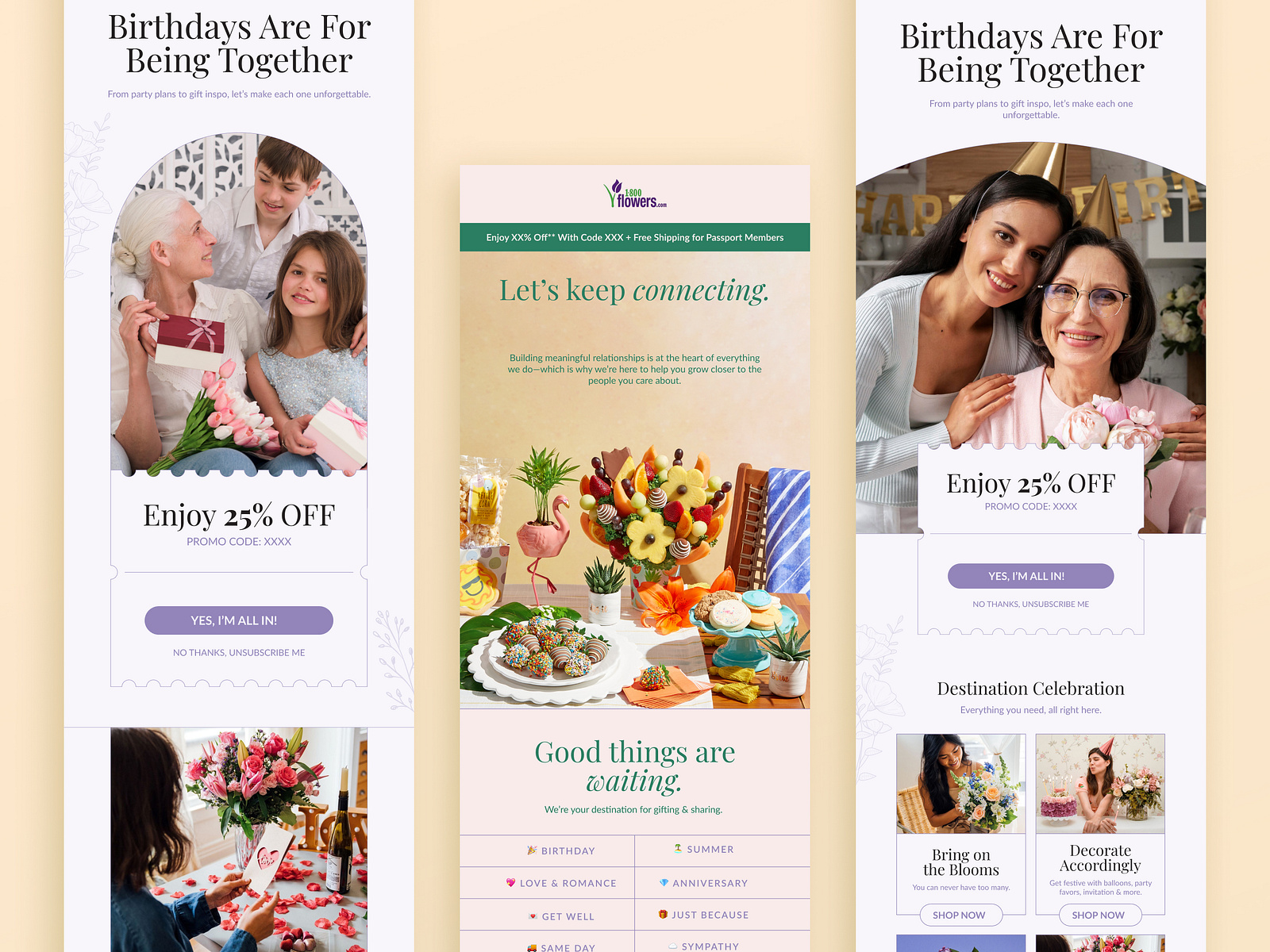 1-800 Flowers Email Design by Retrospective Media on Dribbble