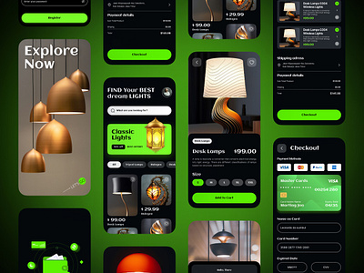 Lamp mobile app design by Vinomind UI/UX Design Agency on Dribbble