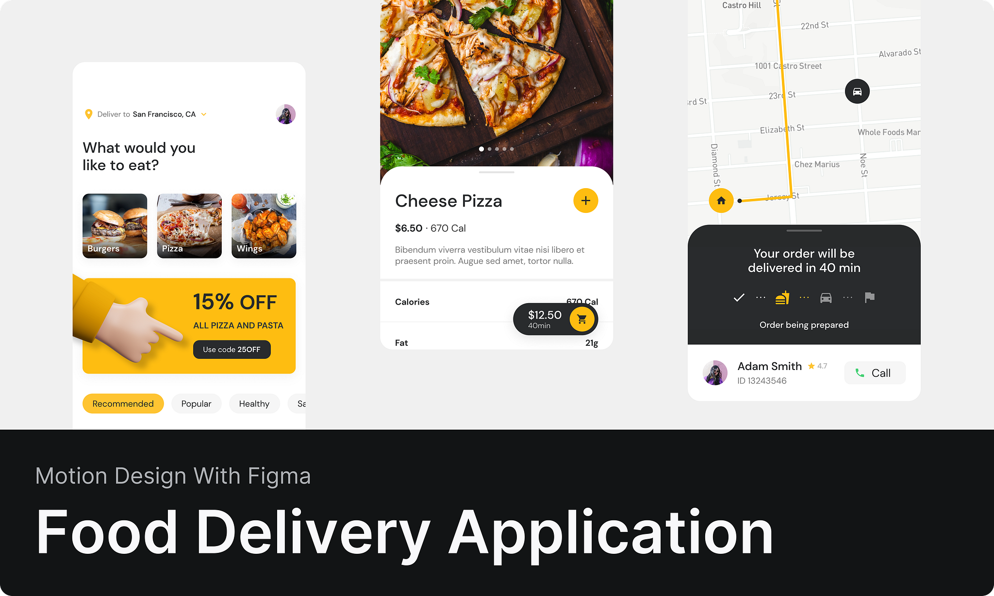 Motion Design Food Delivery Application by Gourick Bhowmick on Dribbble
