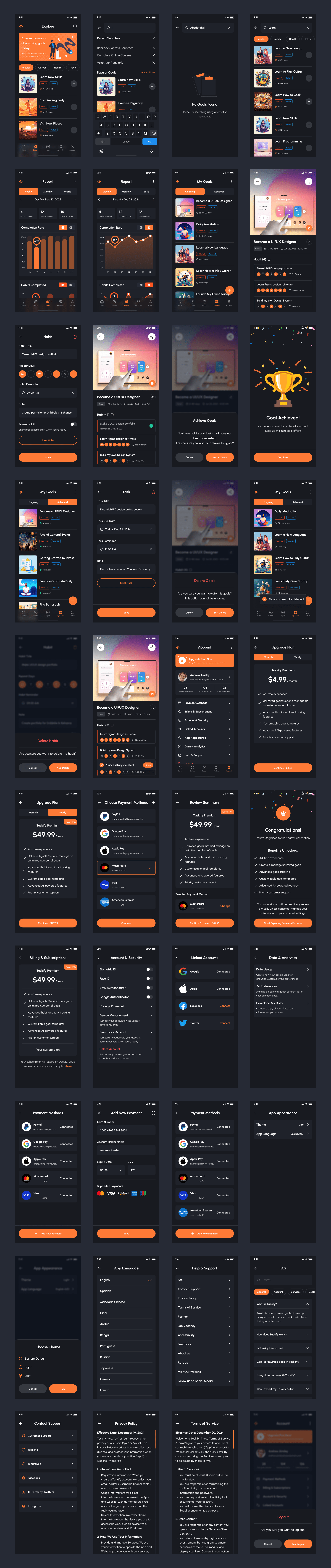 Taskify - AI Goals Planner App UI Kit by Sobakhul Munir Siroj on Dribbble
