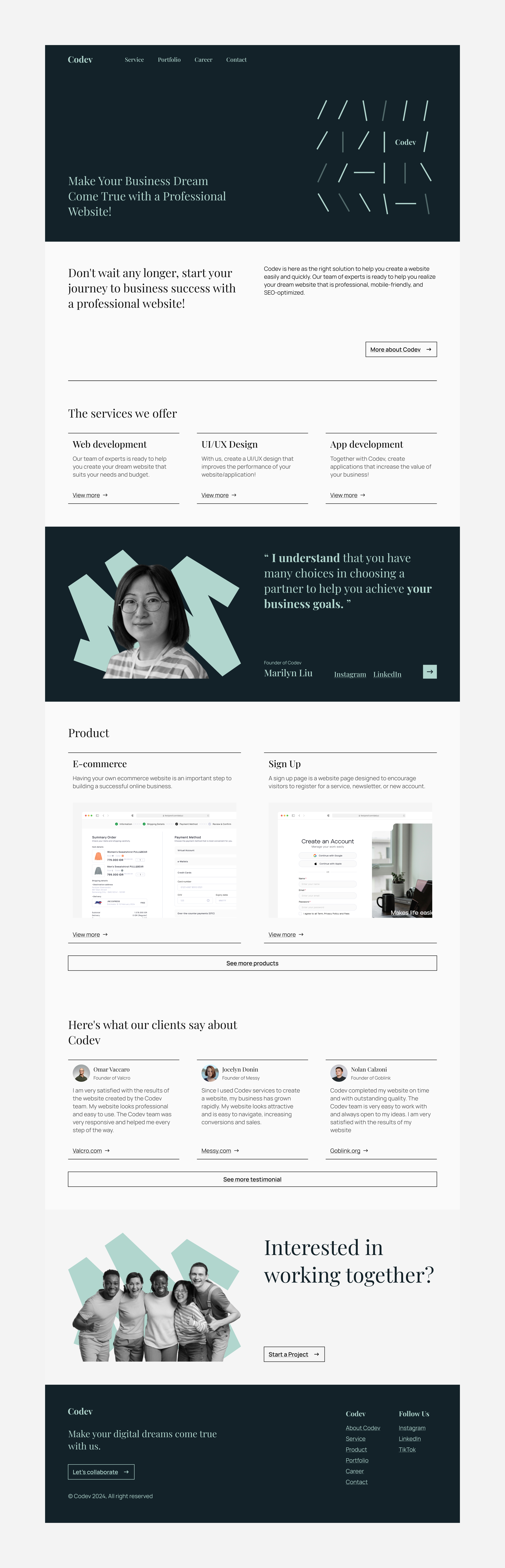 Codev - B2B landing Page Design by Ferdyan on Dribbble