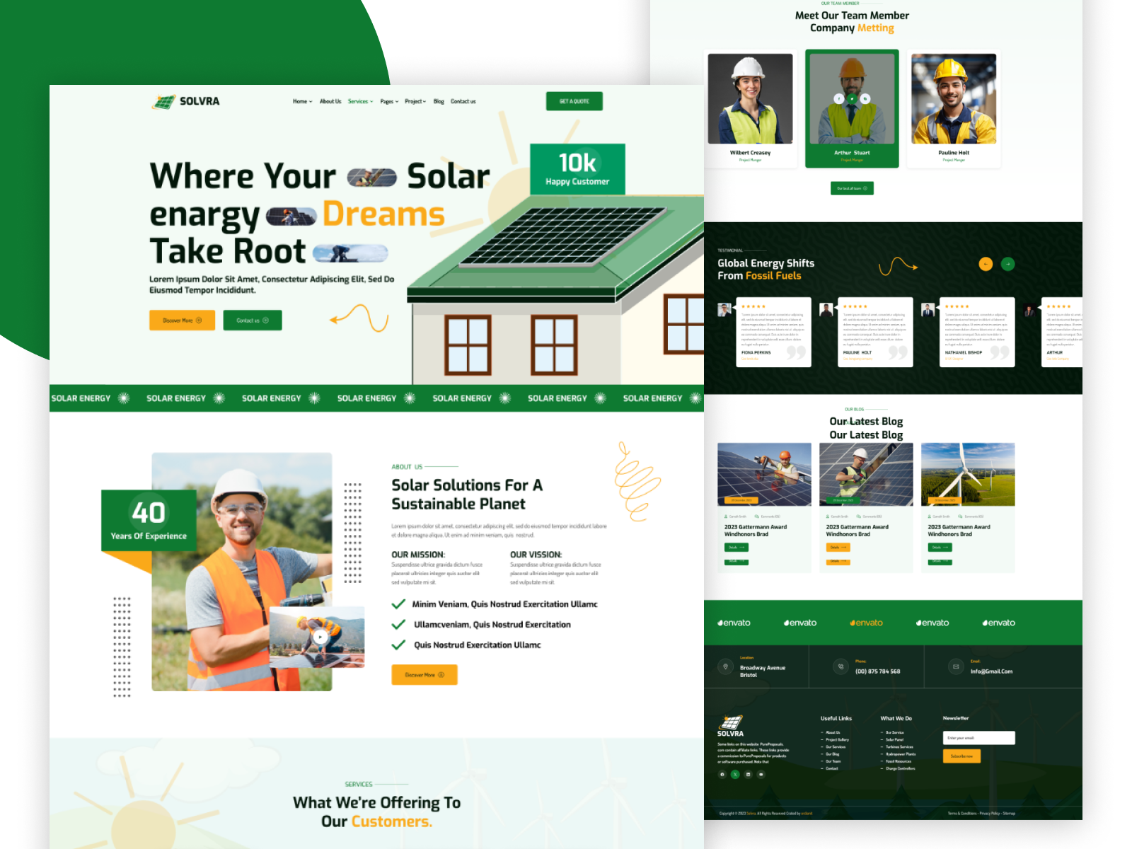 Solvra - Solar Panel Landing Page:Website Design: / Home Page UI by Md ...
