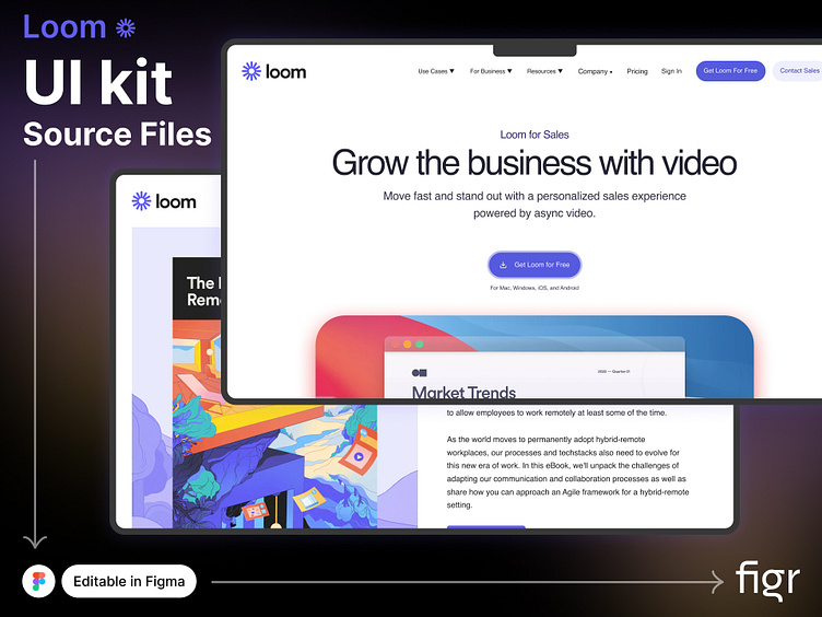 Make Loom UI your own by Figr Design on Dribbble