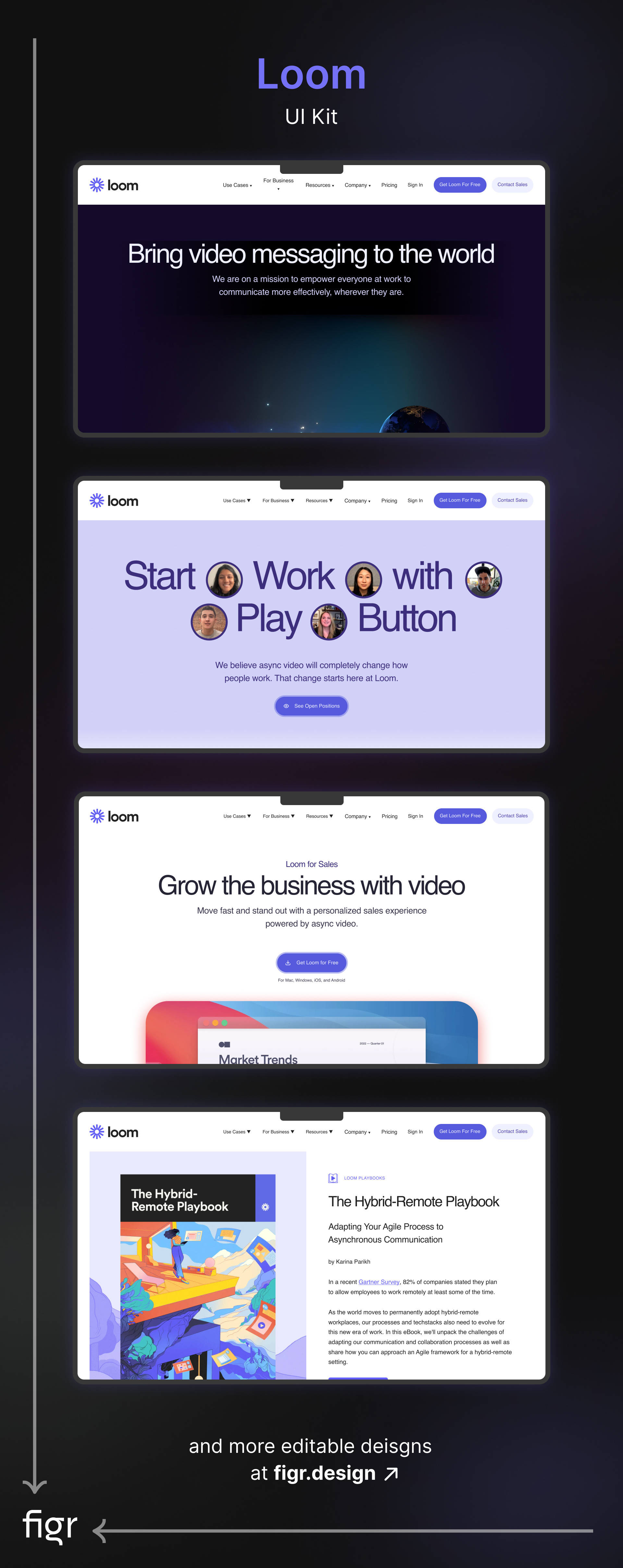 Make Loom UI your own by Figr Design on Dribbble