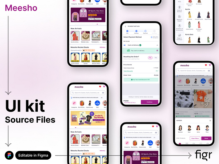 Make Meesho UI your own by Figr Design on Dribbble