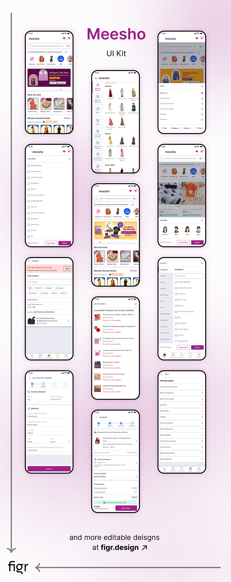 Make Meesho UI your own by Figr Design on Dribbble