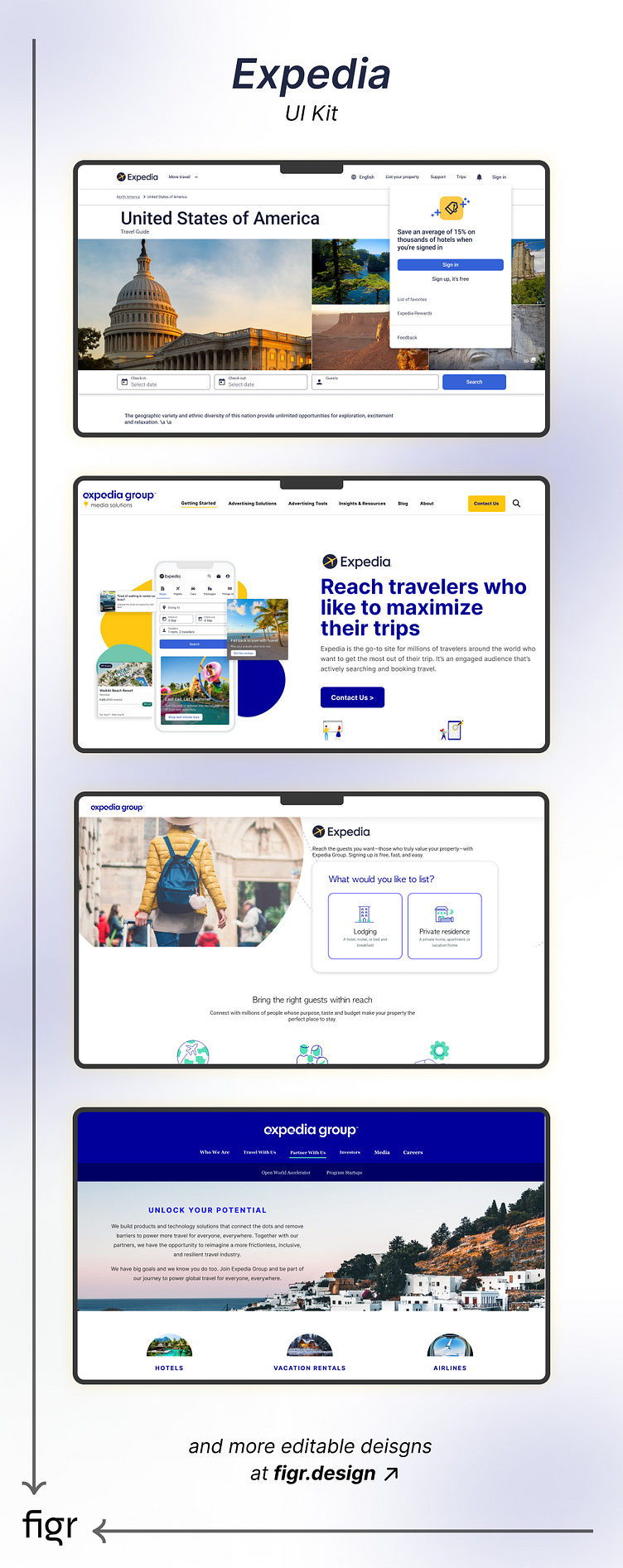Make Expedia UI your own by Figr Design on Dribbble