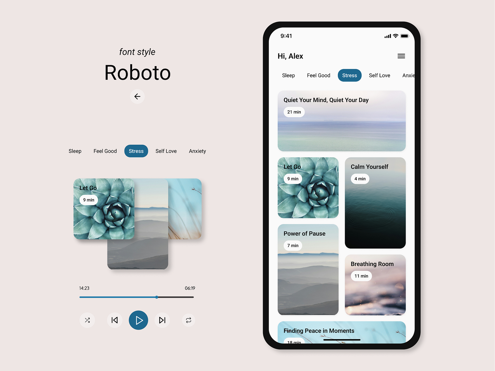 Meditation App - Unwind Your Mind by Başak Çelik on Dribbble