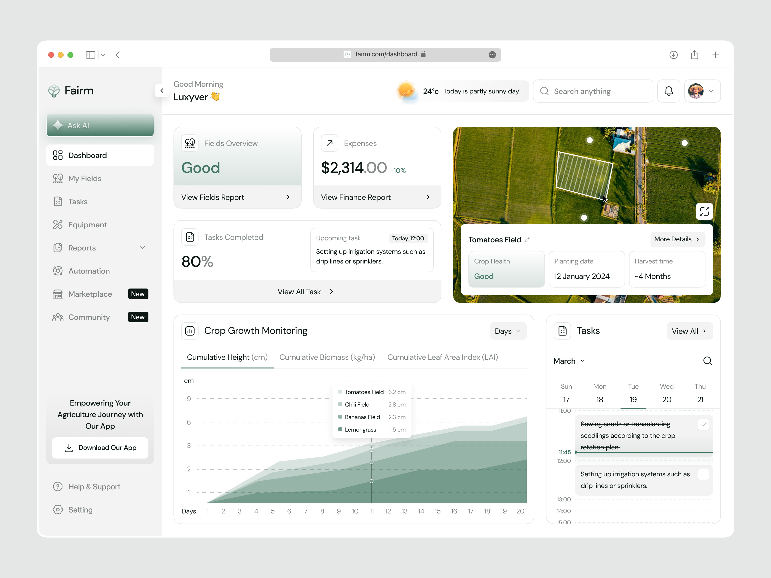 AI Farm Management - Dashboard by Dhira for Sogee on Dribbble