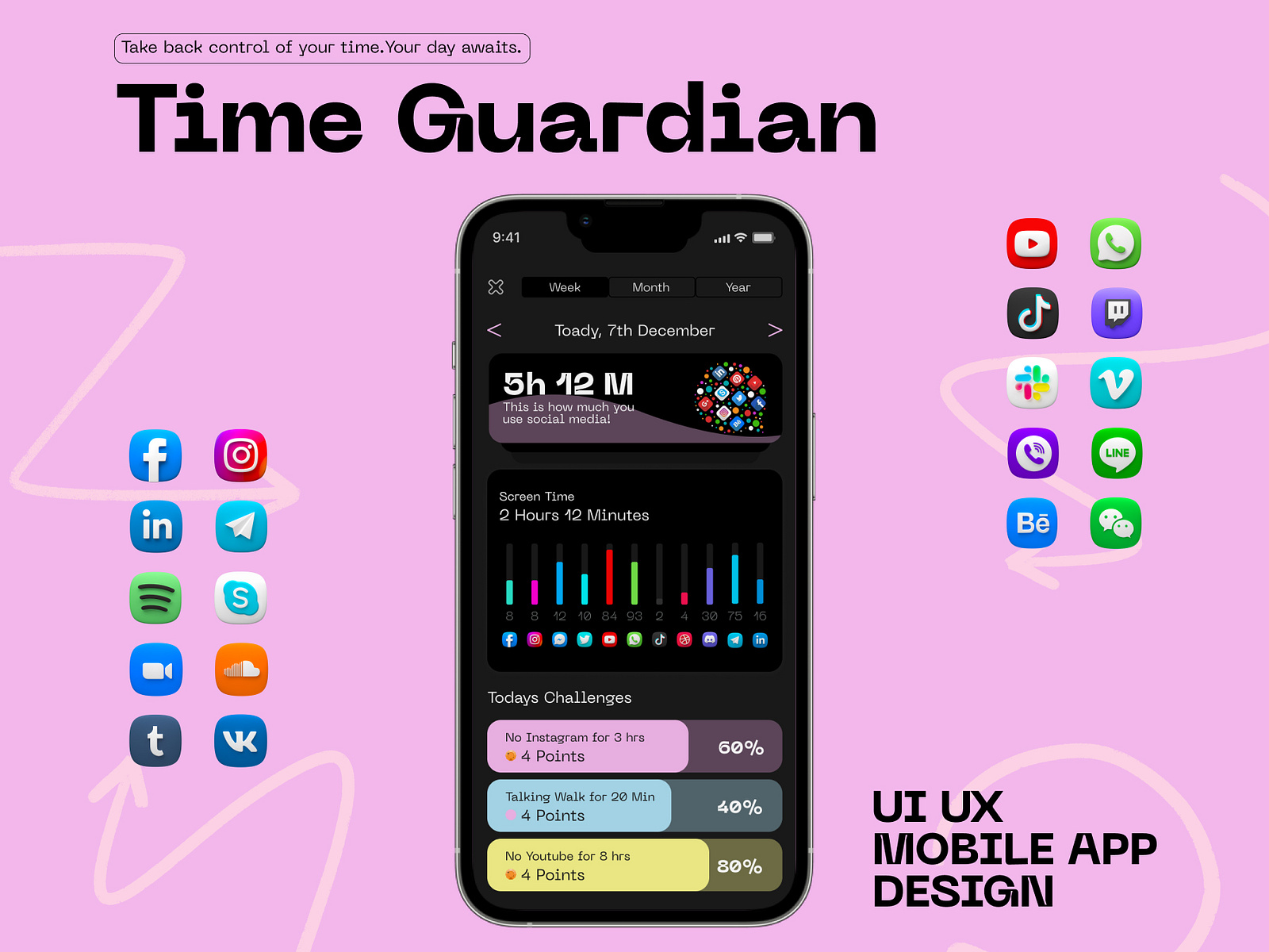 Time Guardian Mobile app design by Muhammad Ahmad on Dribbble