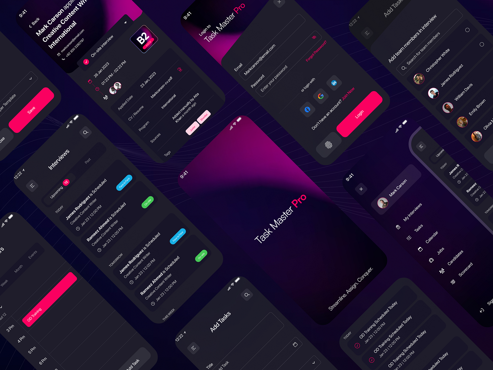 Task Master Pro - Streamline. Assign. Conquer. by Wahaj Moiz on Dribbble