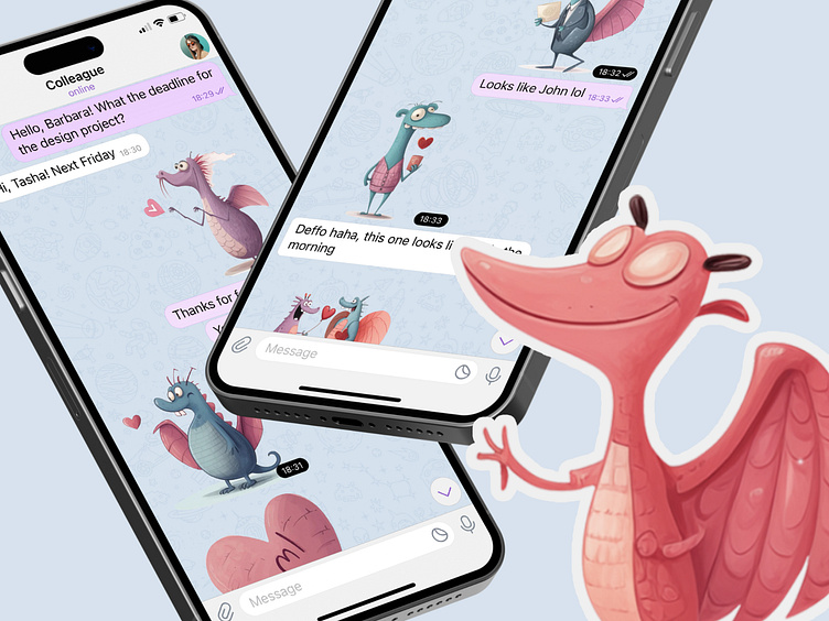 Telegram Stickers | AI dragons by Tasha Metamorfosis on Dribbble