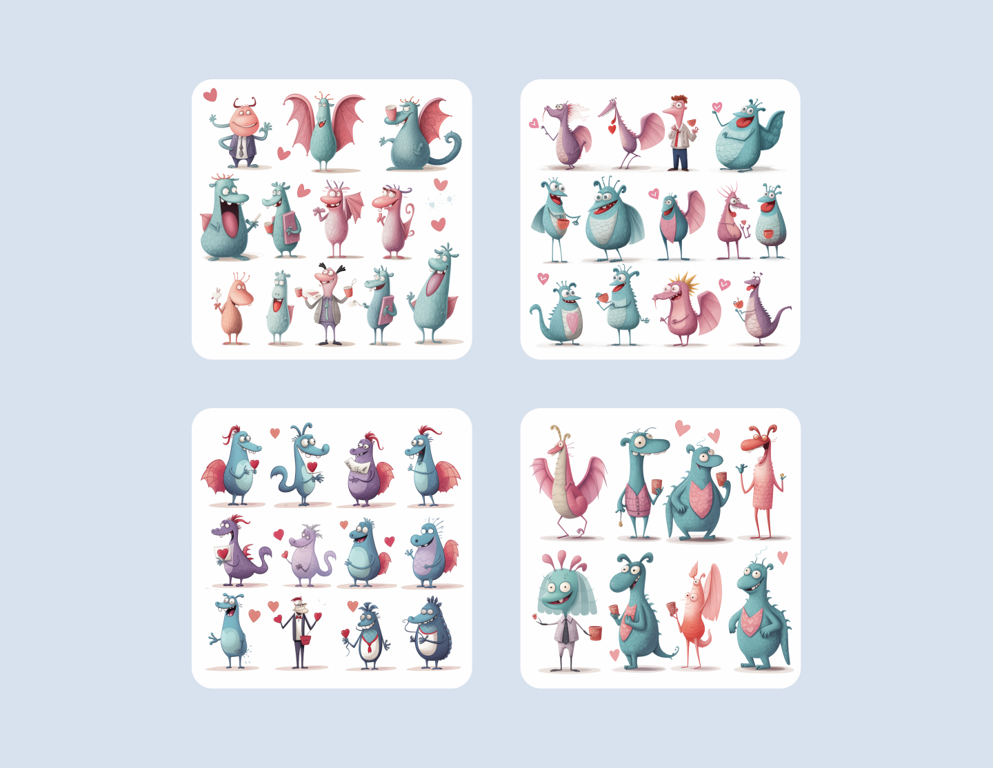 Telegram Stickers | AI dragons by Tasha Metamorfosis on Dribbble